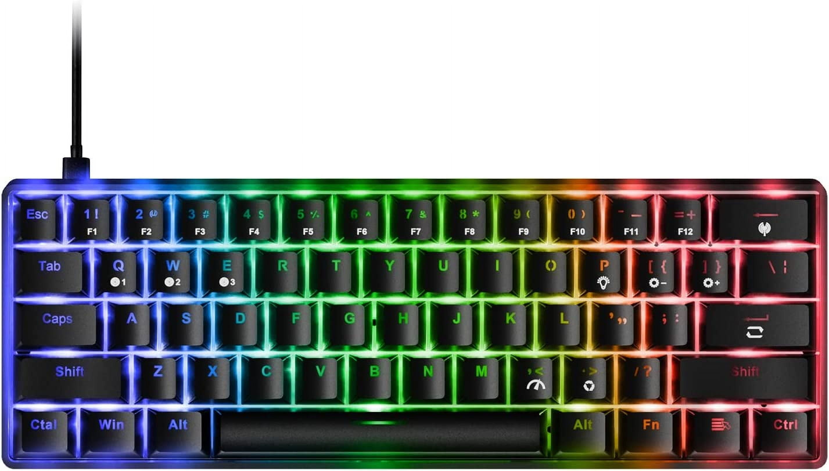 Keys RGB Wired Mechanical Gaming Keyboard with Audible Click Sound Blue ...