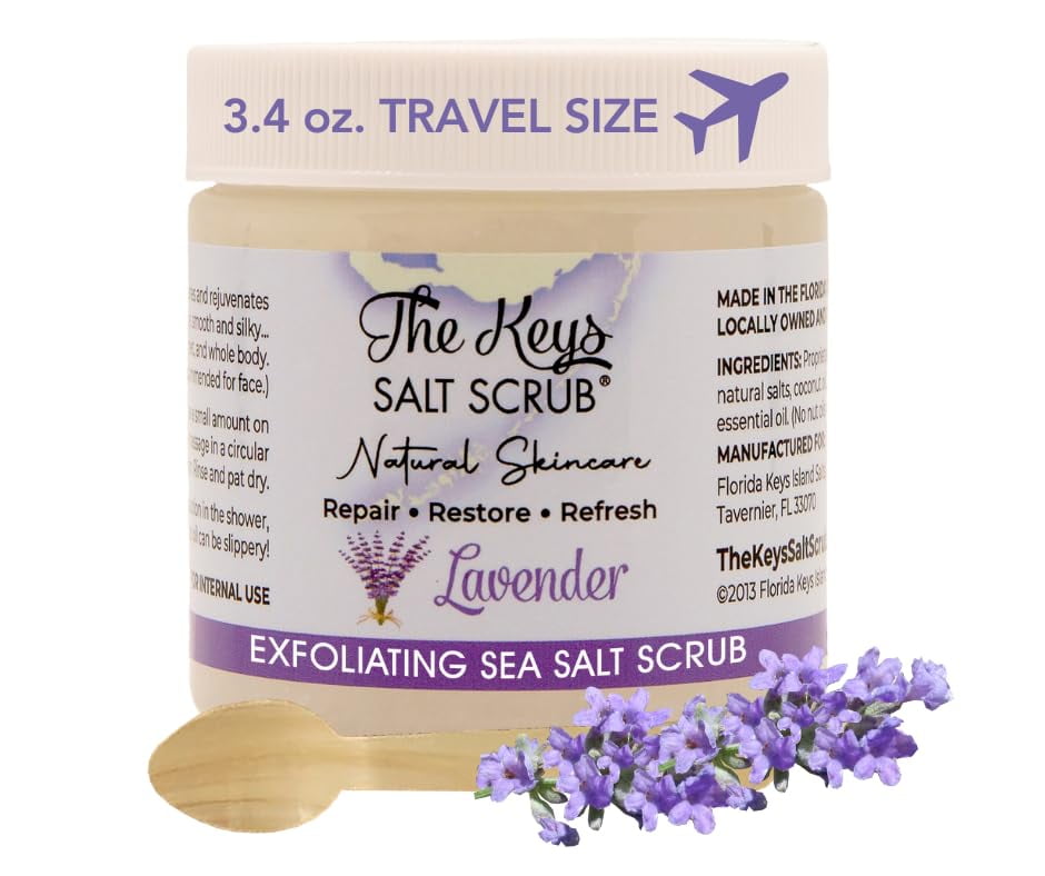 The Keys Salt HYZ01 Lavender Sea Salt Exfoliating Body Scrub with ...