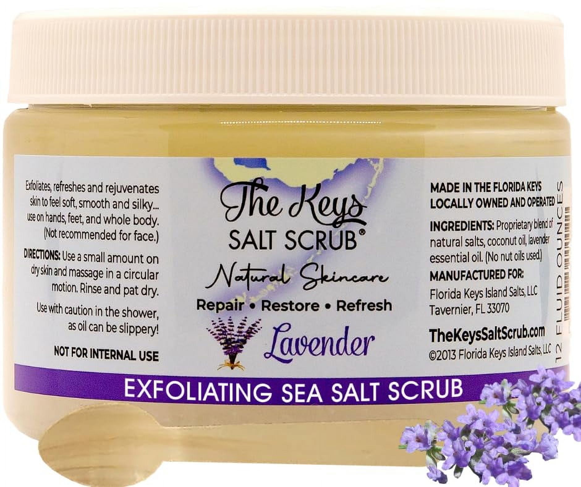The Keys Salt Scrub, Lavender Exfoliating Body Scrub for Women & Men ...
