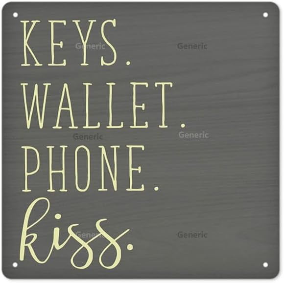Keys Wallet Phone Kiss Sign, Sign, Checklist Sign, Phone Keys Wallet ...