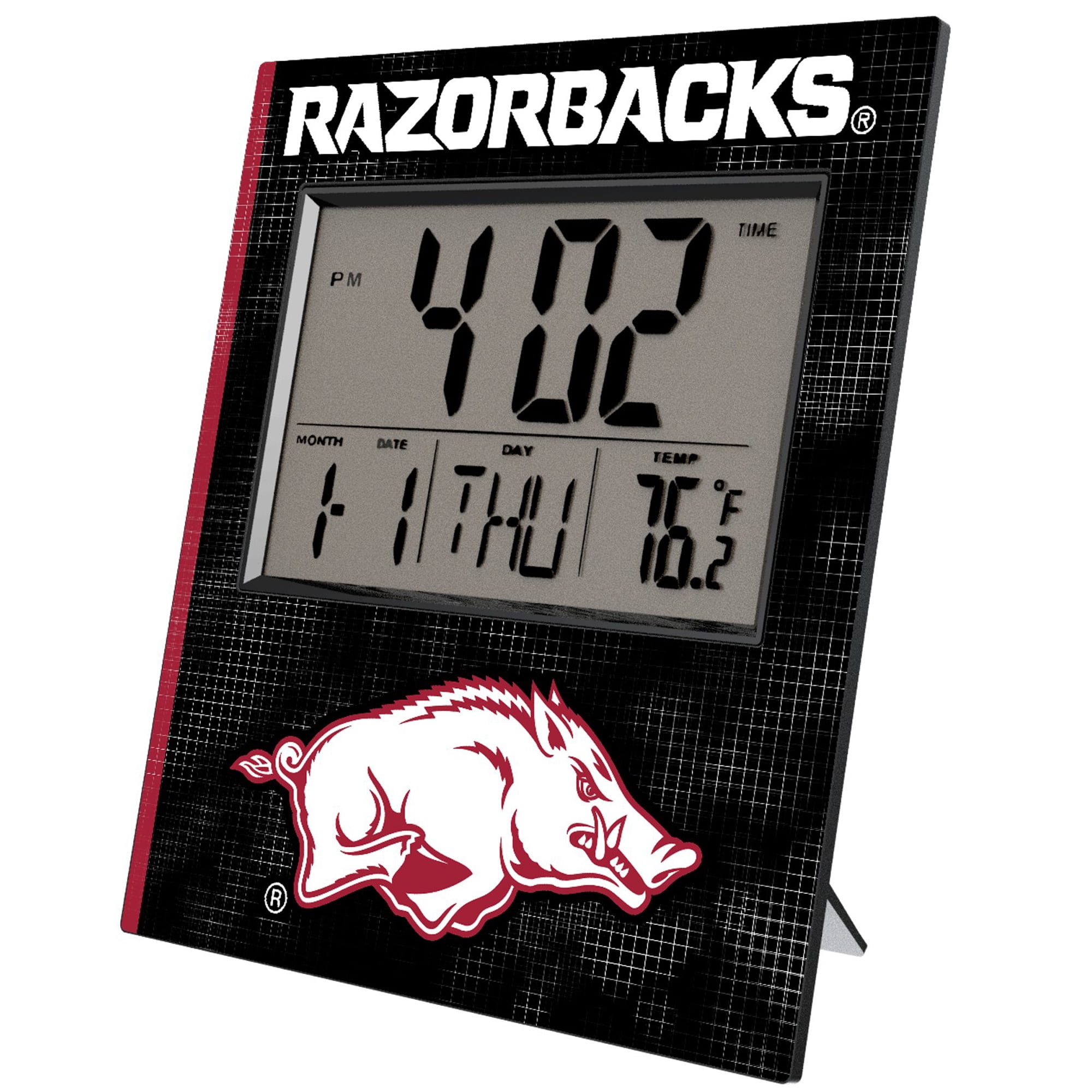 Keyscaper Arkansas Razorbacks Cross Hatch Digital Desk Clock - Walmart.com