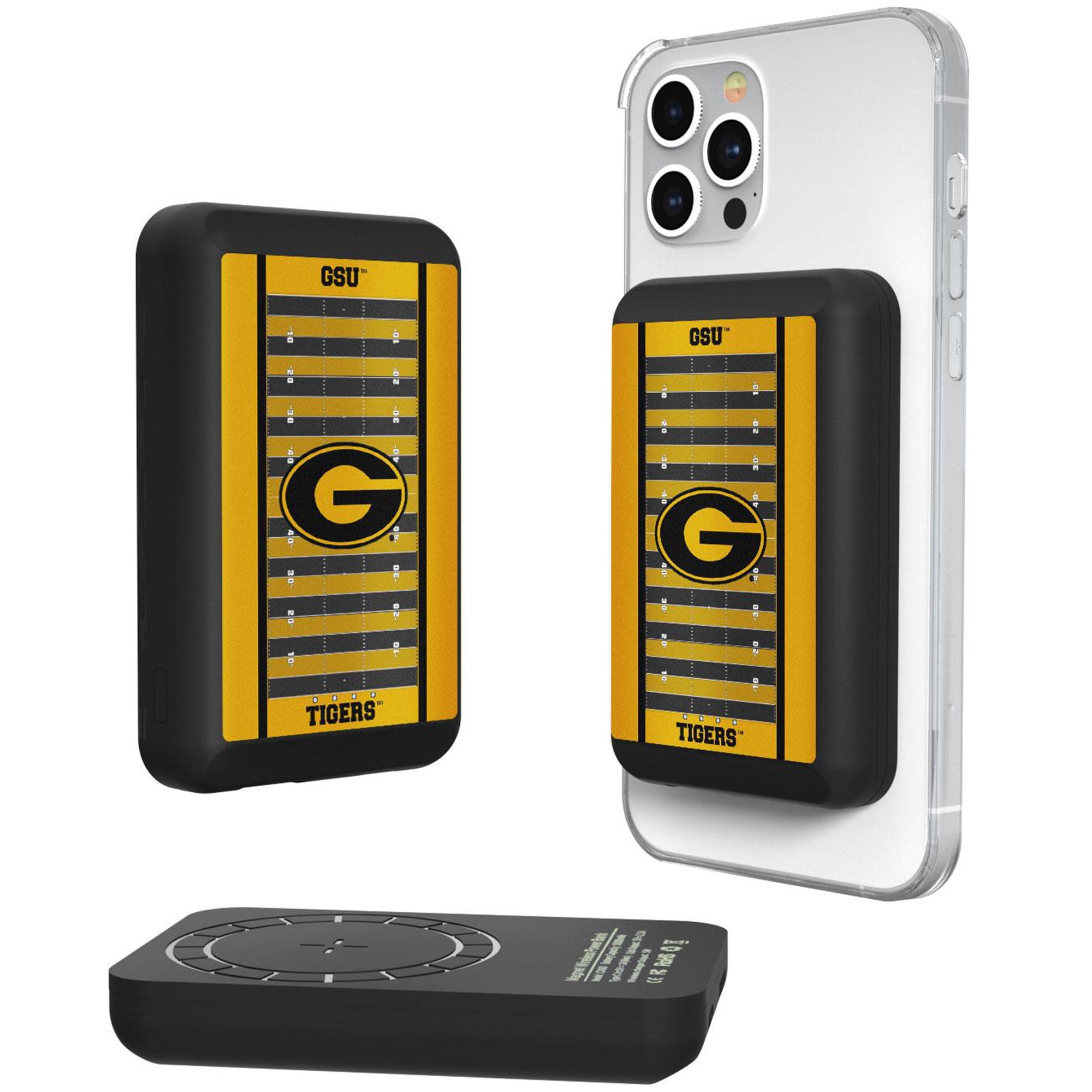 Keyscaper Black Grambling Tigers 5000mAh Wireless Magnetic Power Bank ...