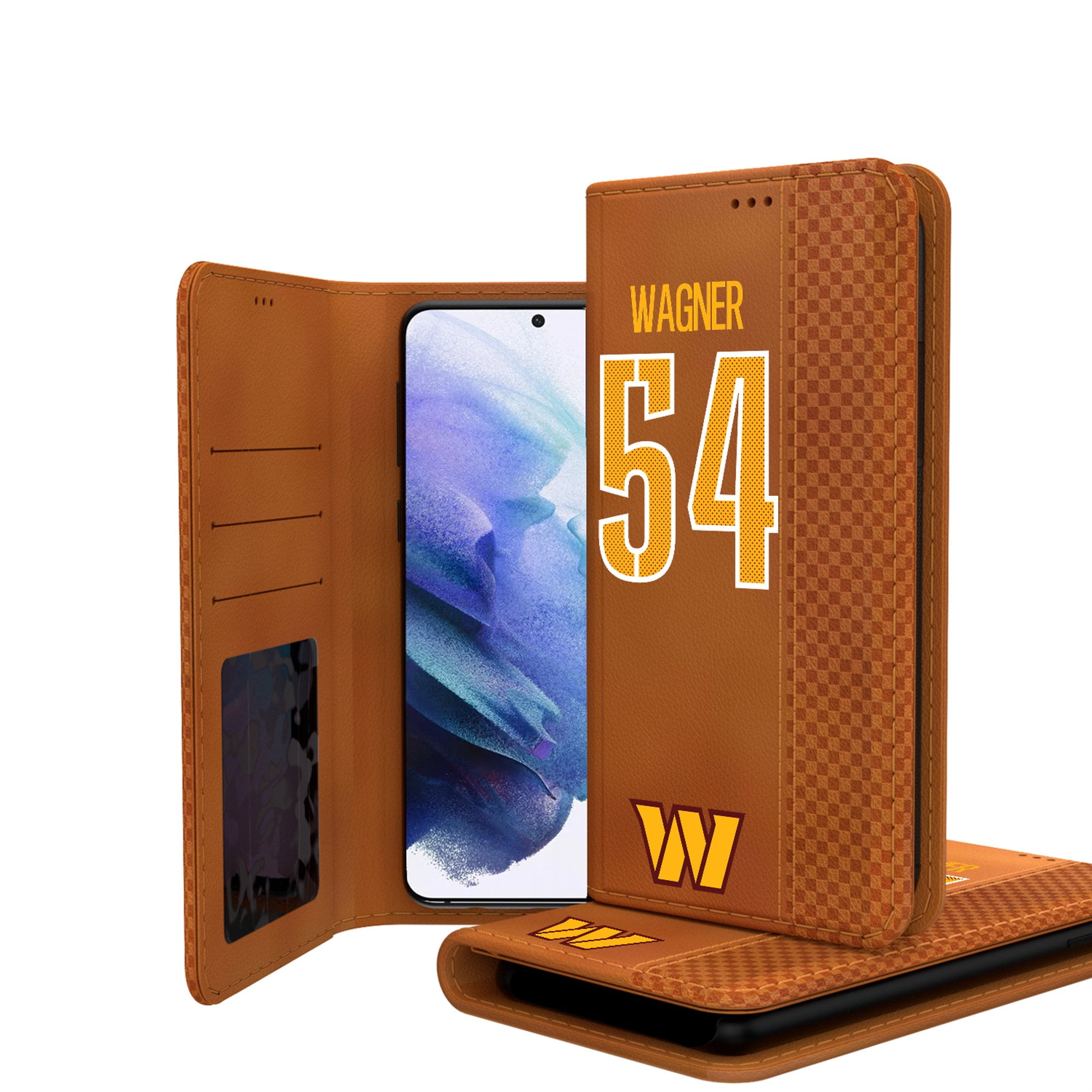 Keyscaper Bobby Wagner Brown Washington Commanders Galaxy Folio Case ...