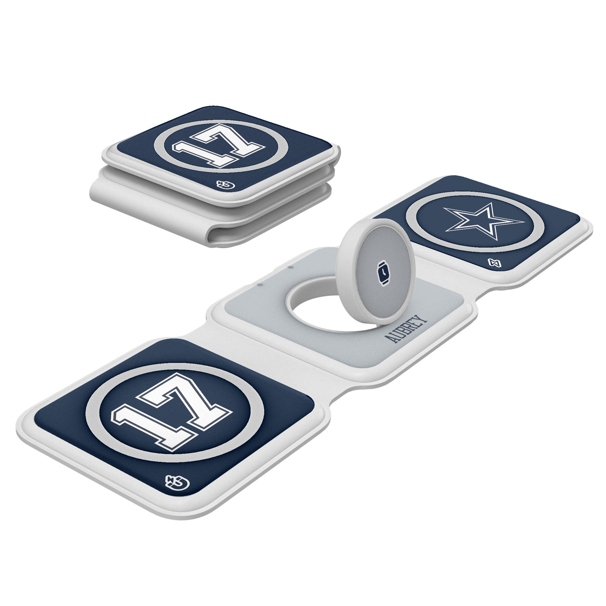 Keyscaper Brandon Aubrey Dallas Cowboys 3-in-1 Foldable Charger ...