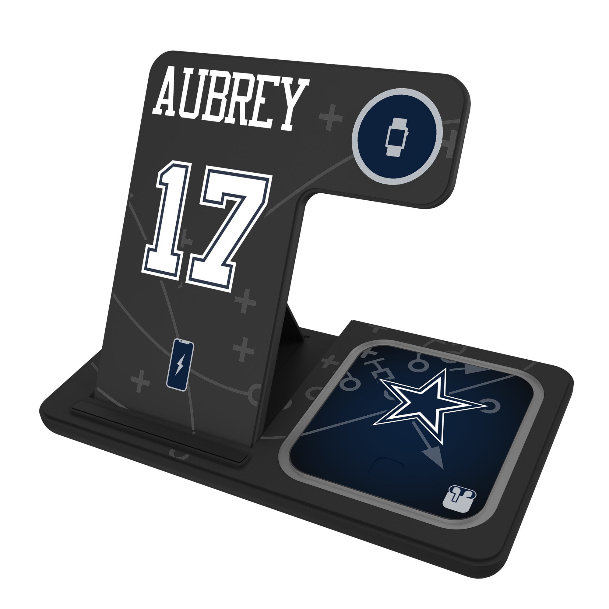 Keyscaper Brandon Aubrey Dallas Cowboys Ready 3-in-1 Charging Station ...