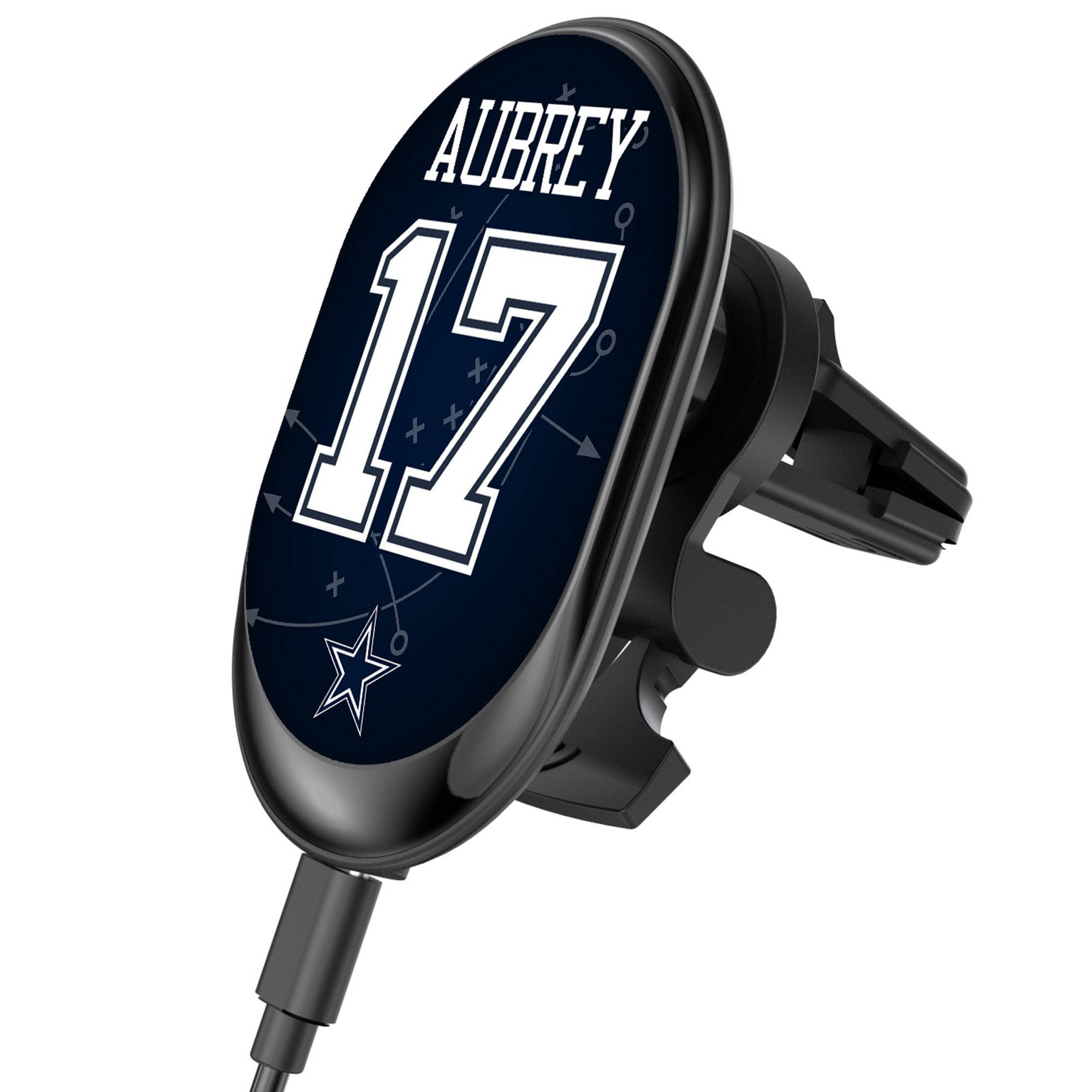 Keyscaper Brandon Aubrey Dallas Cowboys Wireless Magnetic Car Charger ...