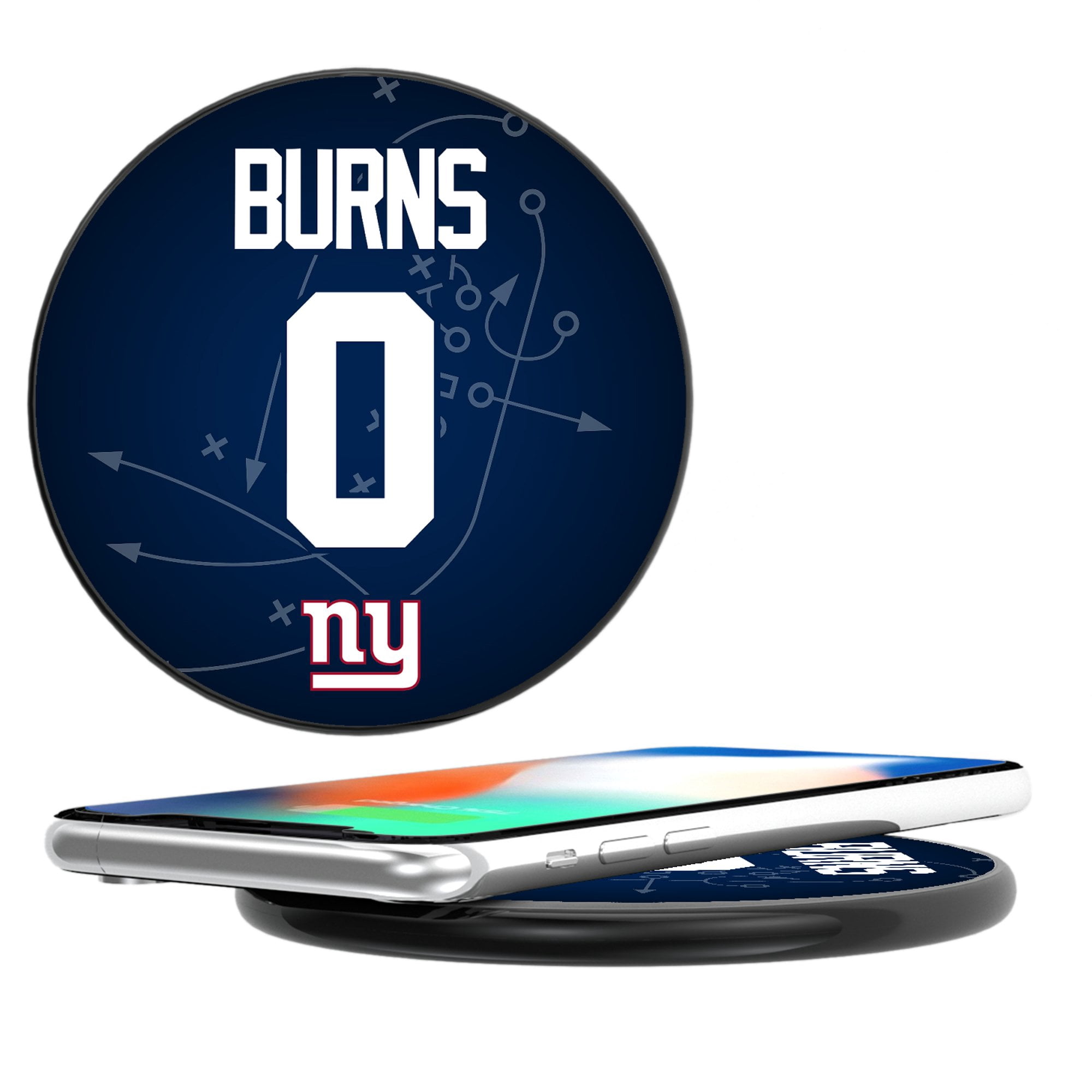 Keyscaper Brian Burns Black New York Giants Wireless Charging Station ...