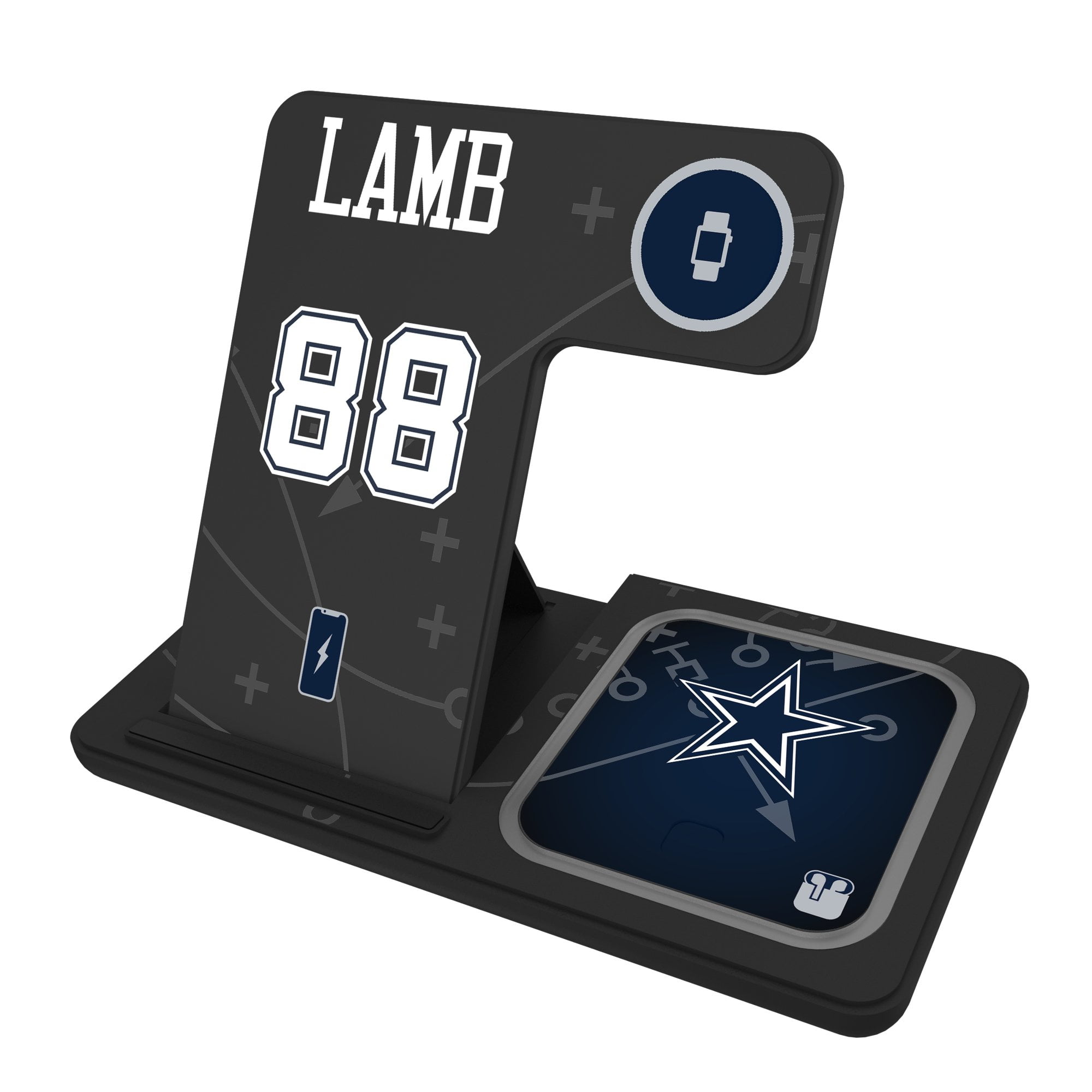 Keyscaper CeeDee Lamb Dallas Cowboys Ready 3-in-1 Charging Station ...