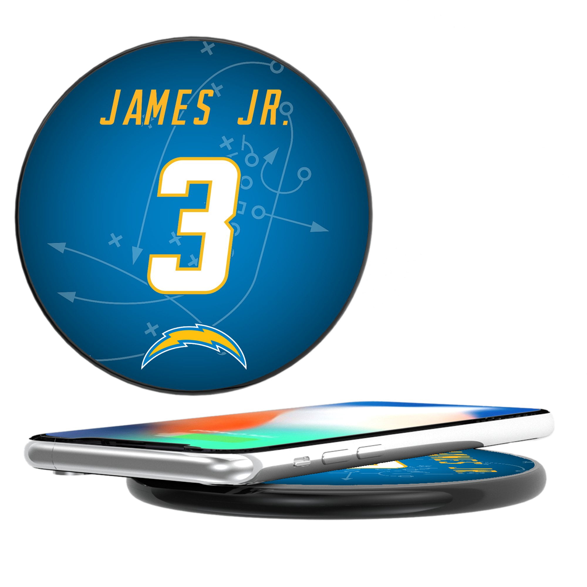 Keyscaper Derwin James Jr. Black Los Angeles Chargers Wireless Charging ...