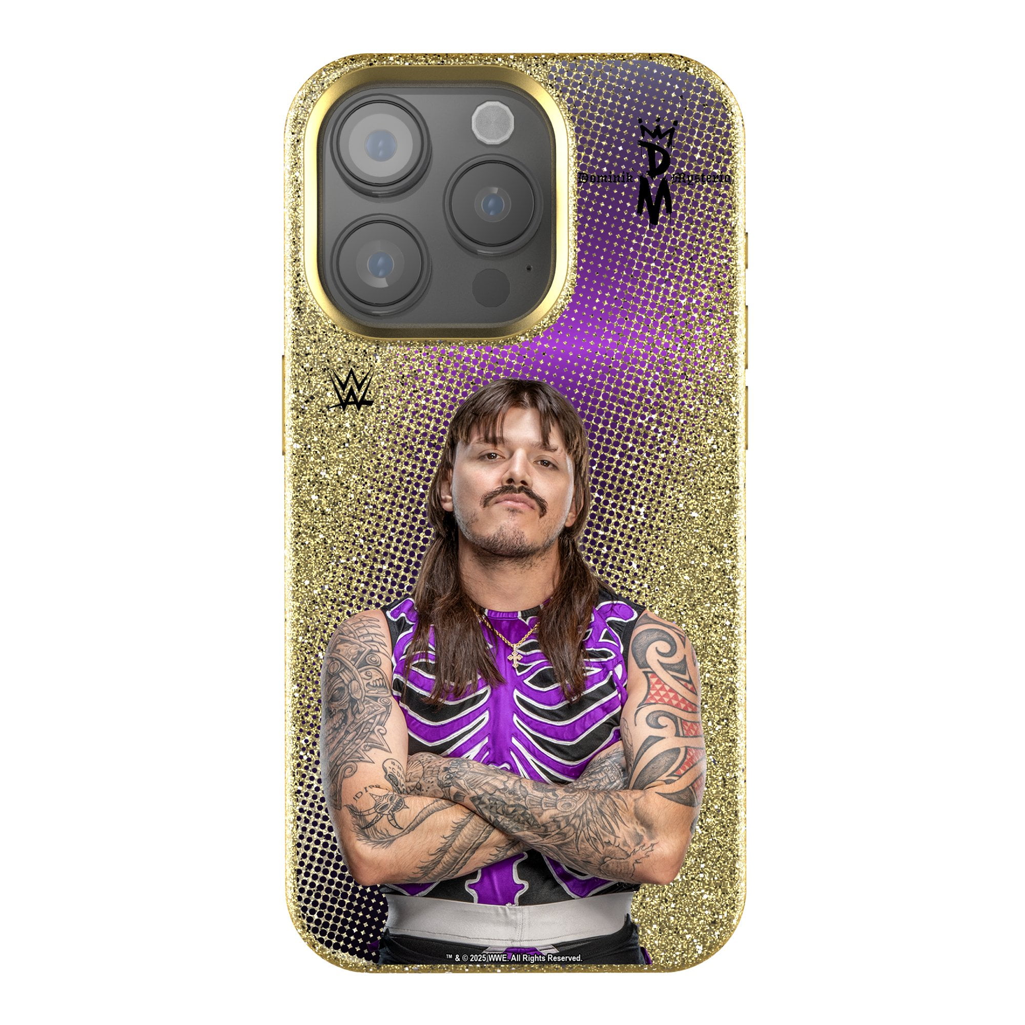 Keyscaper Dominik Mysterio Superstar iPhone Gold Bling Case - Walmart.com