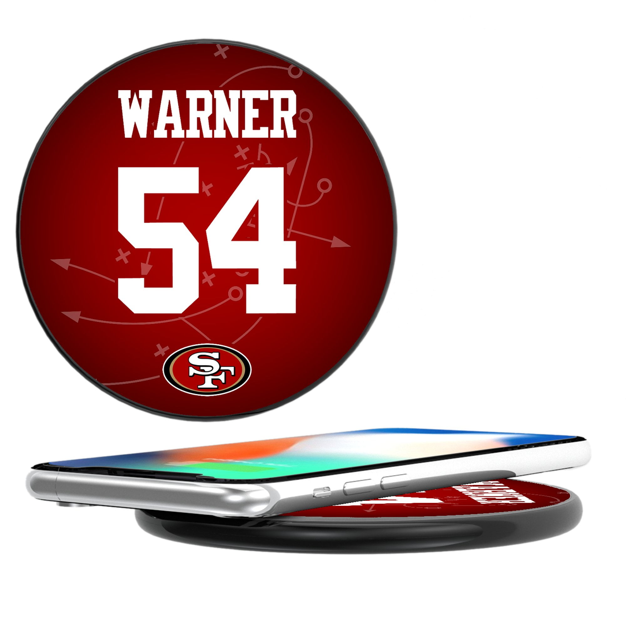 Keyscaper Fred Warner Black San Francisco 49ers Wireless Charging ...