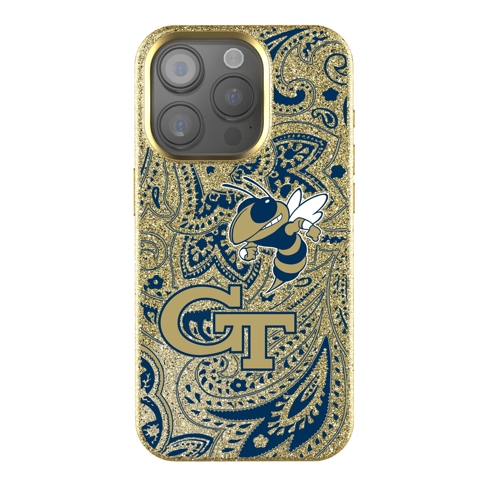 Keyscaper Georgia Tech Yellow Jackets Paisley Bling iPhone Case ...