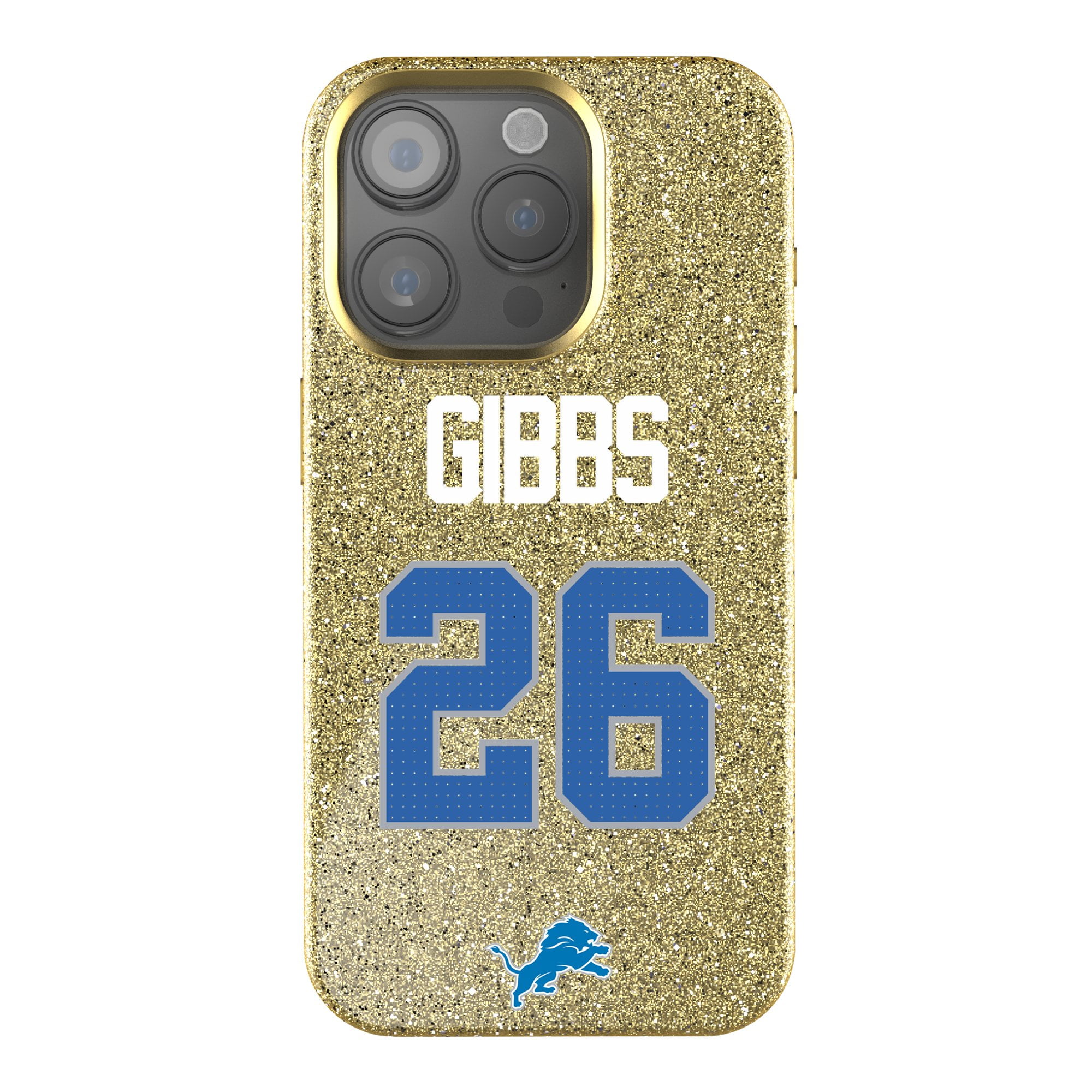 Keyscaper Jahmyr Gibbs Gold Detroit Lions Bling iPhone Case - Walmart.com