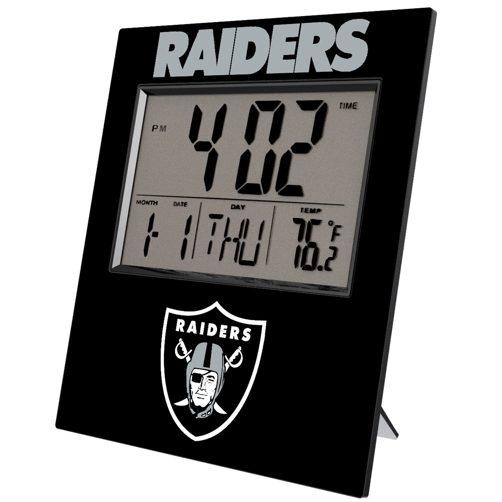 Keyscaper Las Vegas Raiders Quadtile Digital Desk Clock - Walmart.com