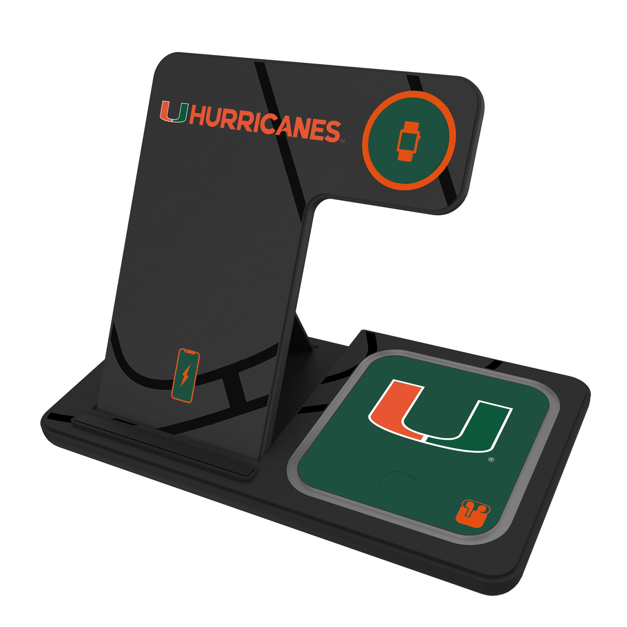 Keyscaper Miami Hurricanes 3-In-1 Wireless Charger - Walmart.com