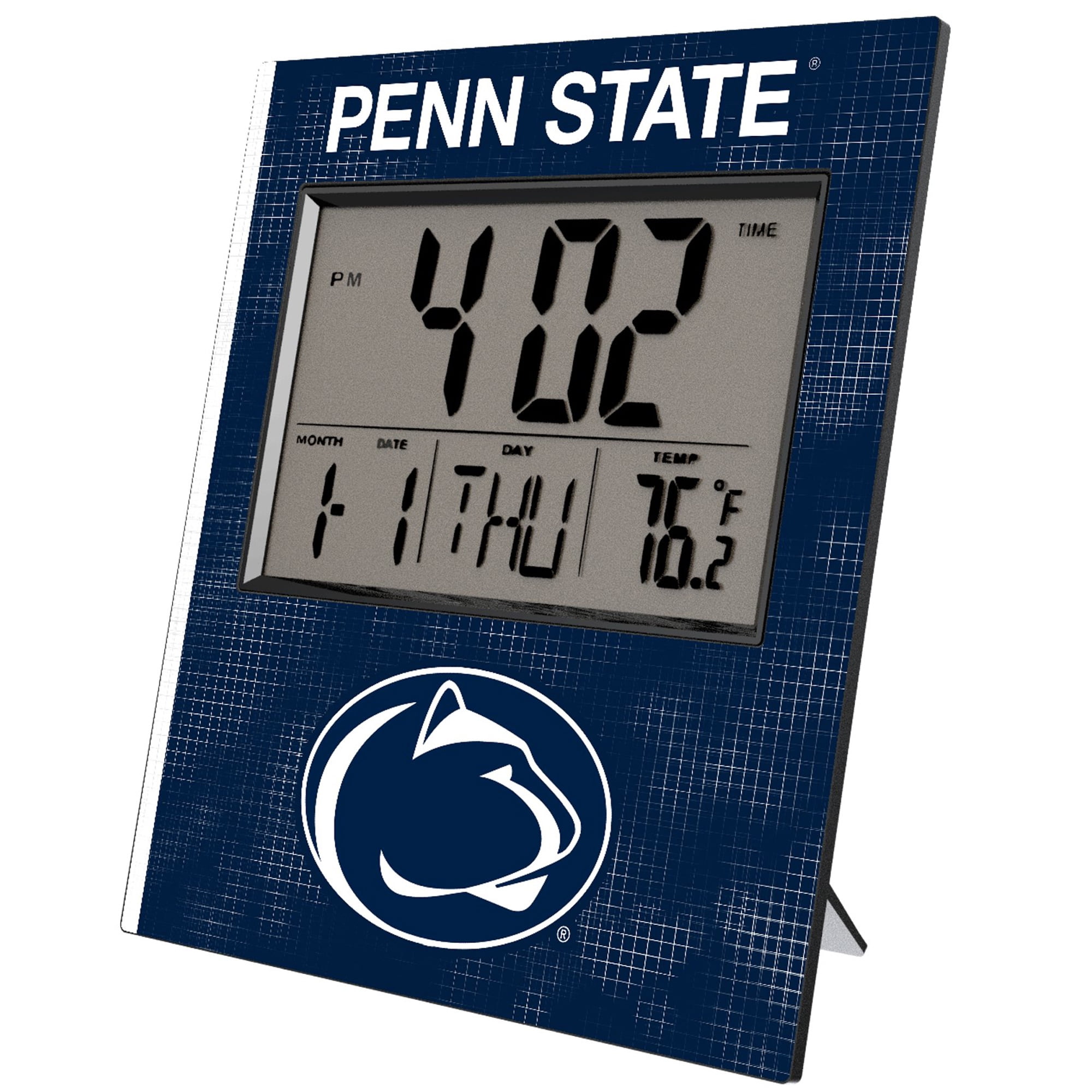 Keyscaper Penn State Nittany Lions Cross Hatch Digital Desk Clock ...