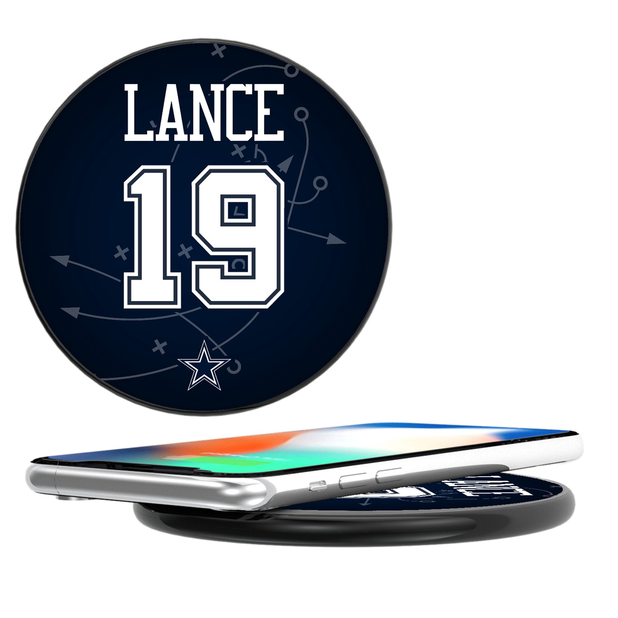 Keyscaper Trey Lance Black Dallas Cowboys Wireless Charging Station ...