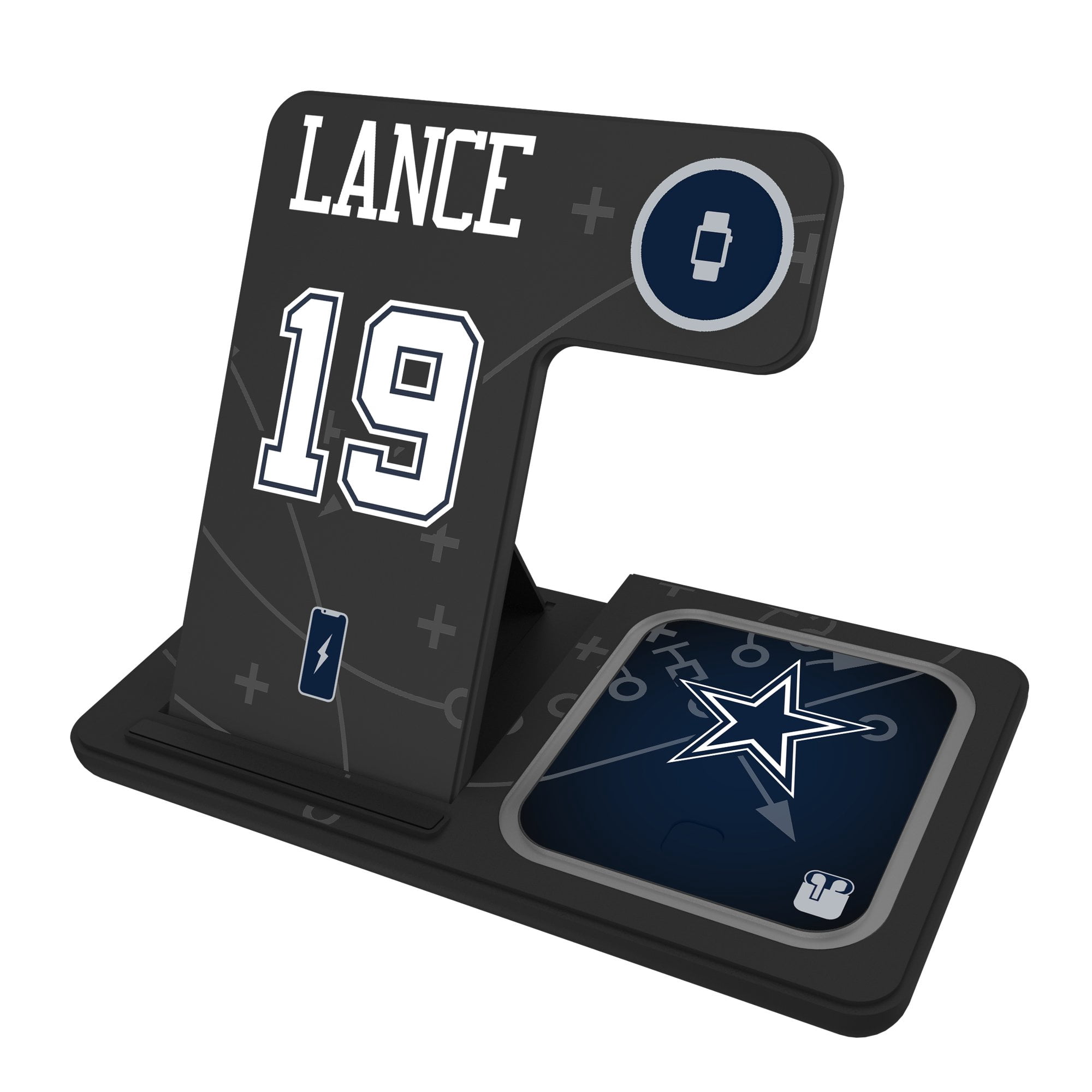 Keyscaper Trey Lance Dallas Cowboys Ready 3-in-1 Charging Station ...