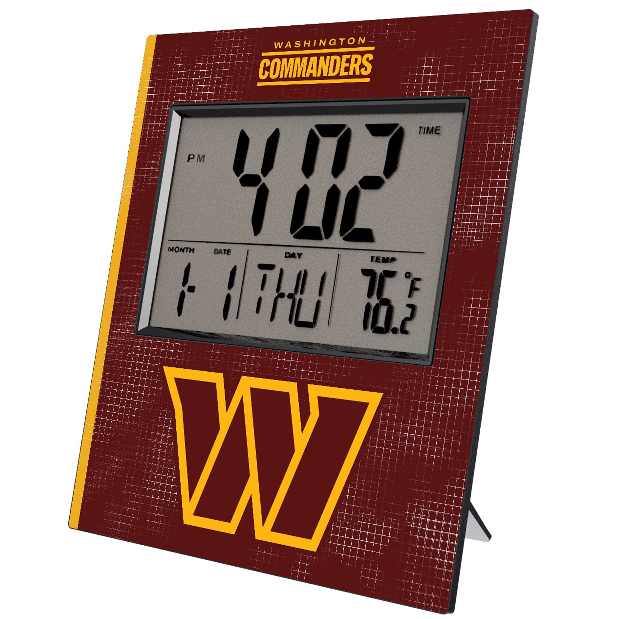 Keyscaper Washington Commanders Cross Hatch Digital Desk Clock ...