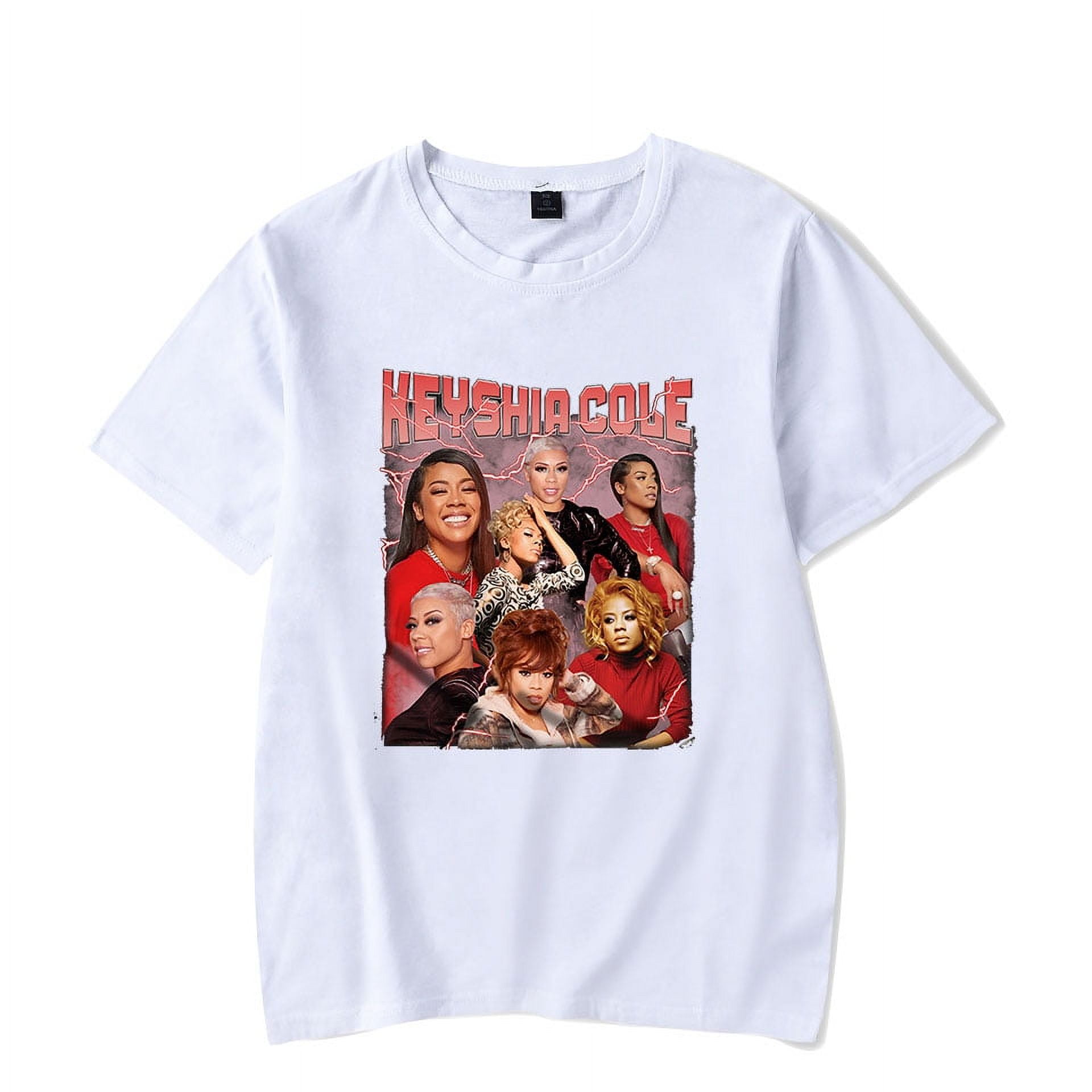 Keyshia Cole T-shirts Merch print Crewneck Unisex Trend Casual Short ...