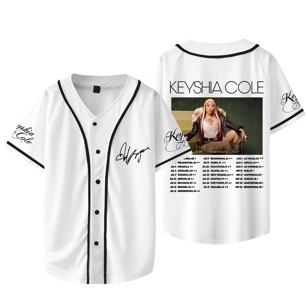 Keyshia Cole The Way It Is 20th Anniversary Tour Baseball Jersey Merch ...
