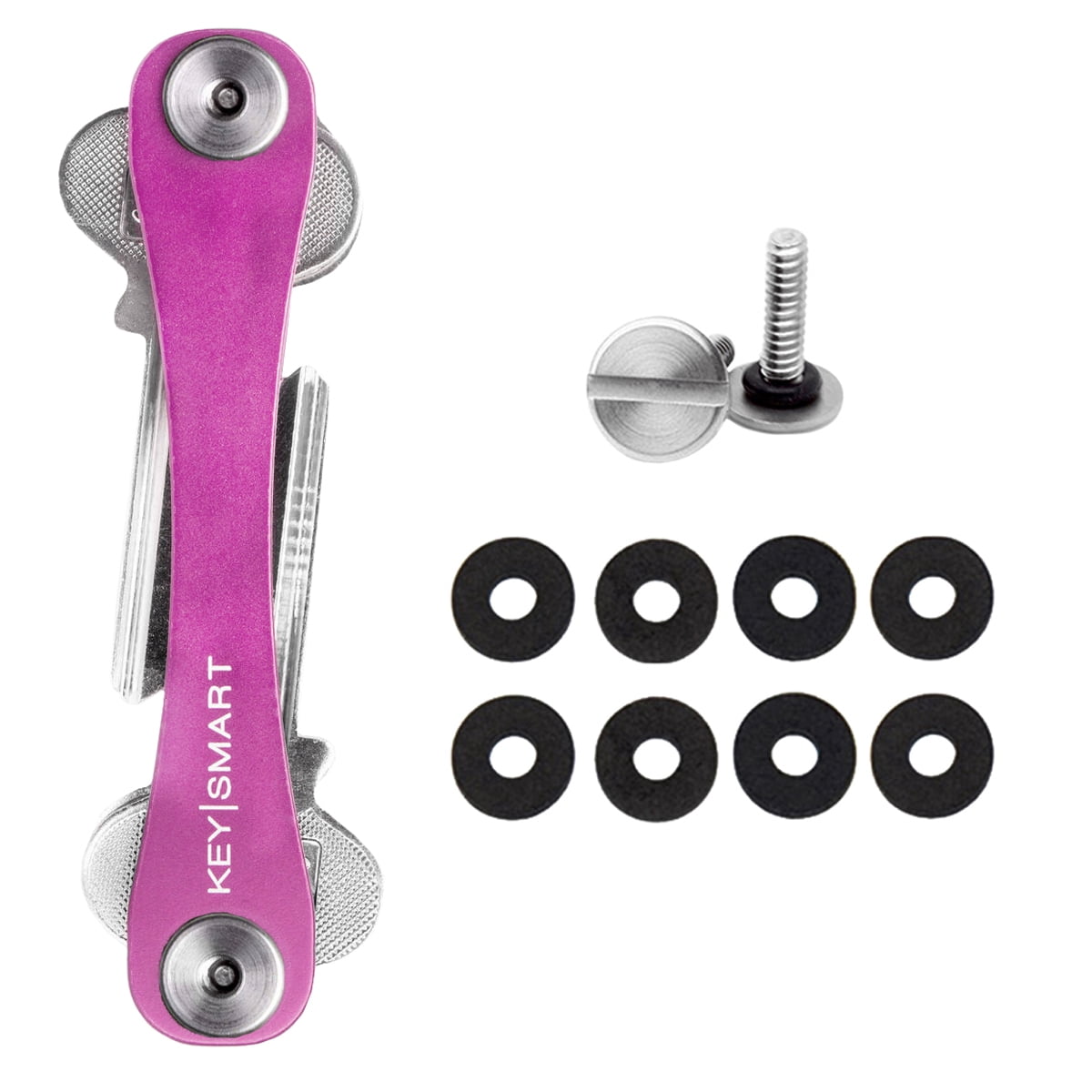 Keysmart Extended Key Holder w/ Expansion Pack (2-14 Keys) - Pink ...