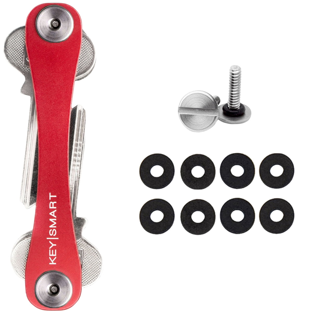 Keysmart Extended Key Holder w/ Expansion Pack (2-14 Keys) - Red ...