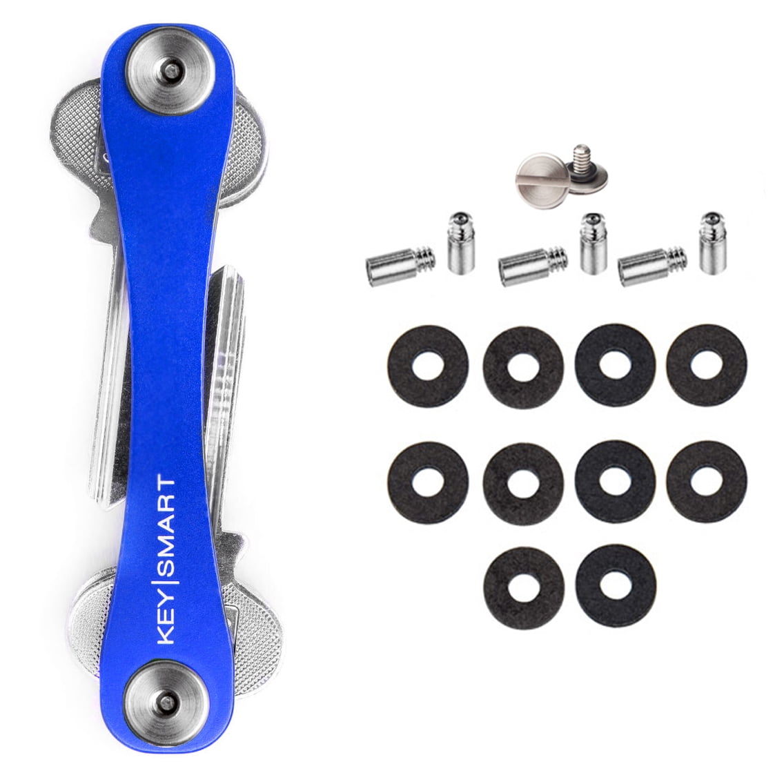 Keysmart Extended Key Holder w/ Expansion Pack (2-22 Keys) - Blue ...
