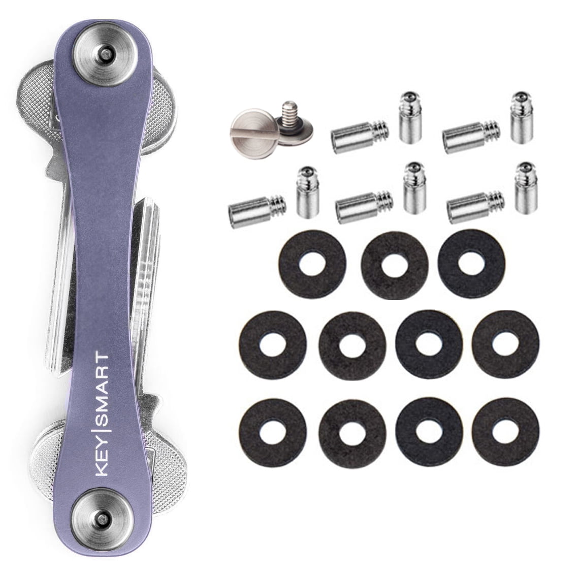 Keysmart Extended Key Holder w/ Expansion Pack (2-34 Keys) - Slate ...