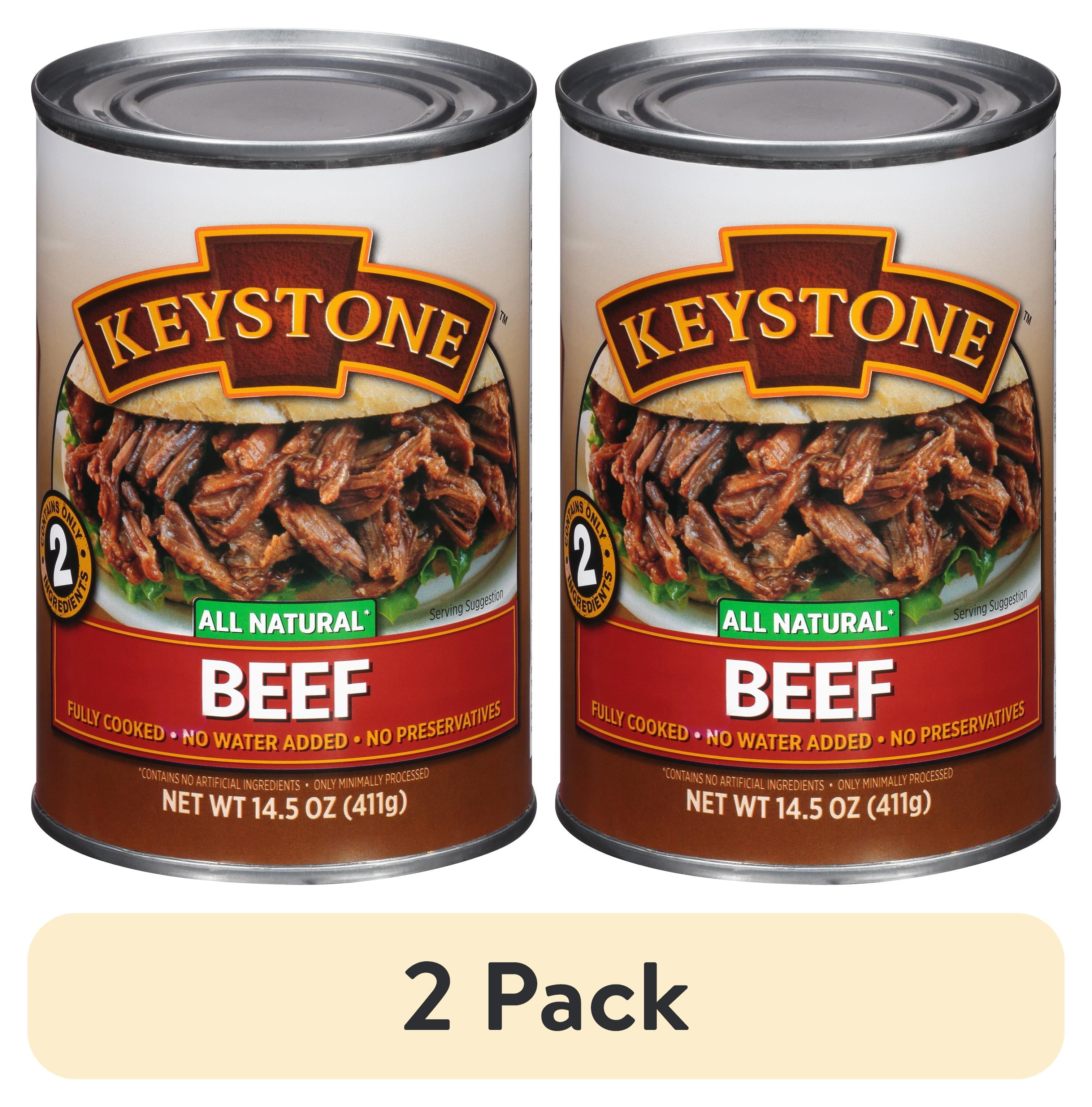(2 pack) Keystone All Natural Beef, 14.5 oz Can - Walmart.com