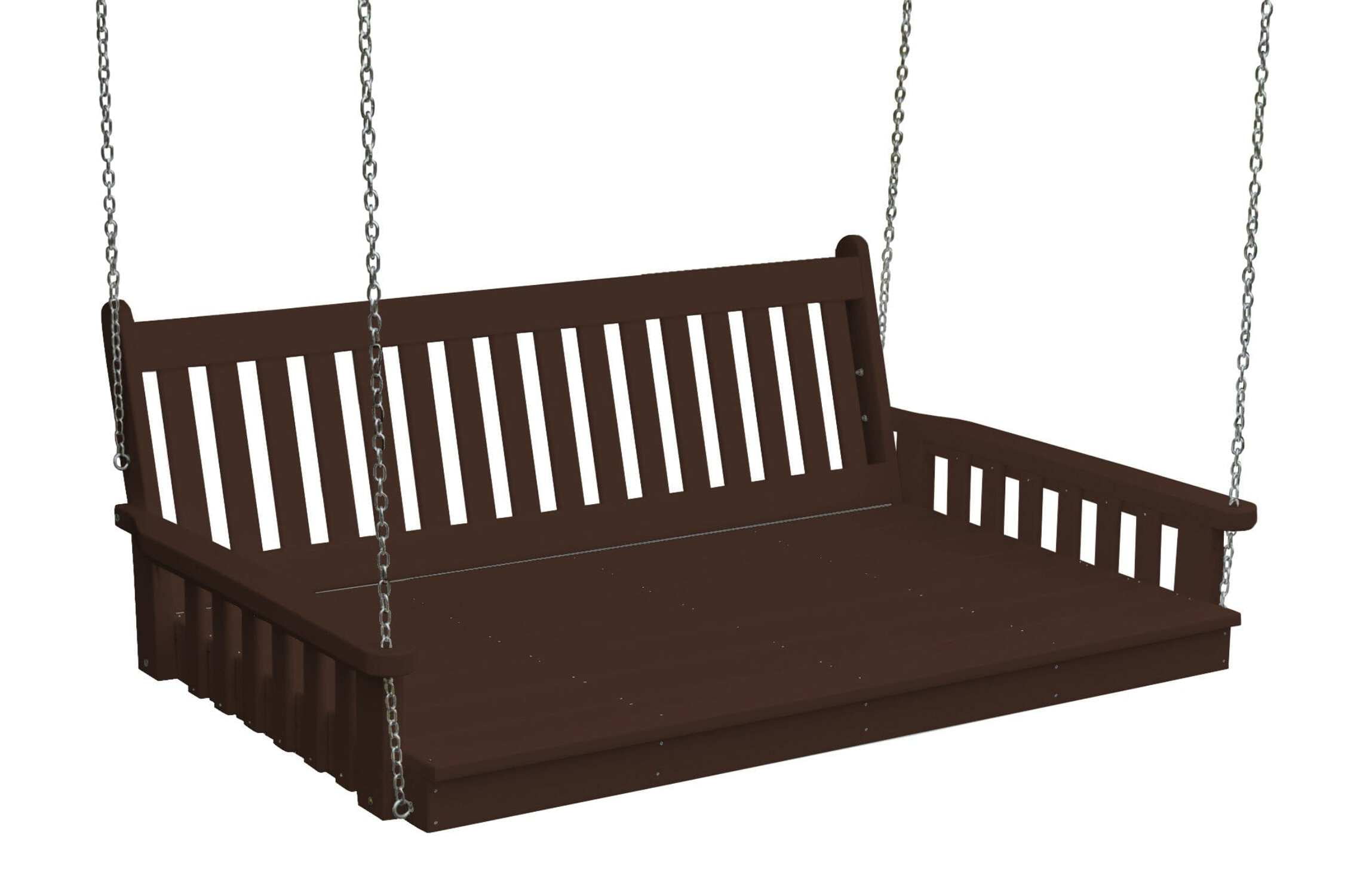 Keystone Amish Co. 5 Foot Franklin Recycled Plastic Swing Bed with ...