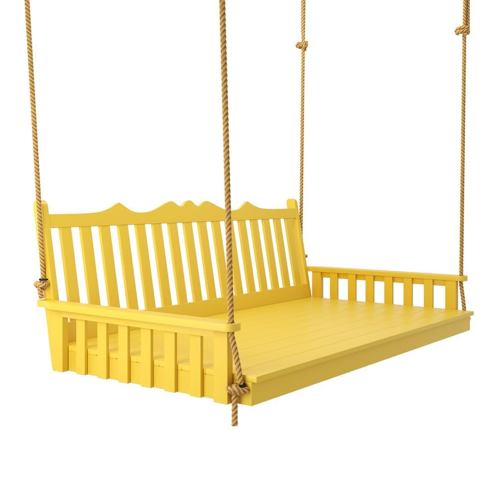 Keystone Amish Co. 5 Foot York Porch Swing Bed, Canary Yellow Paint ...