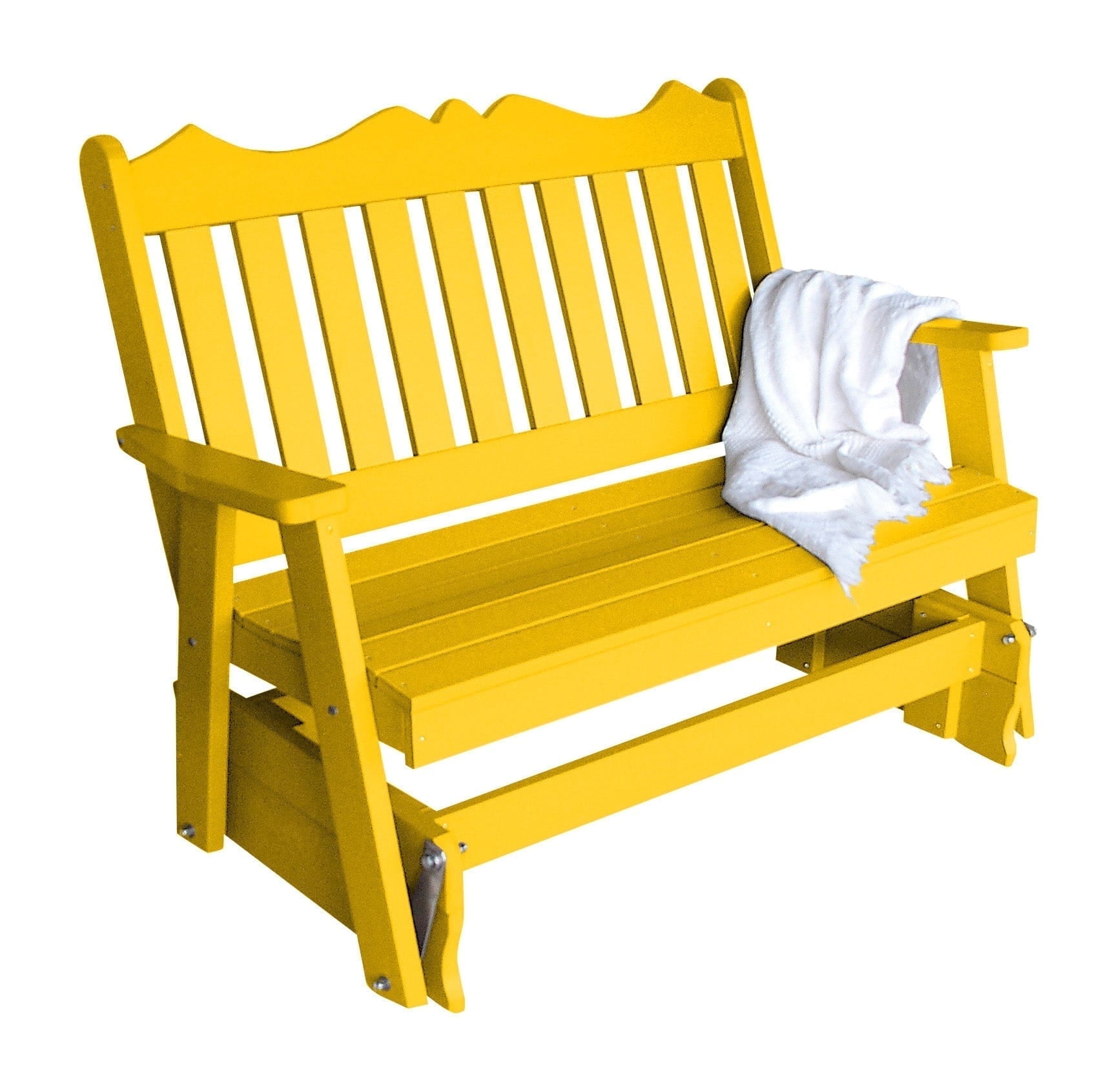 Keystone Amish Co. 5 Foot York Recycled Plastic Porch Glider, Lemon ...