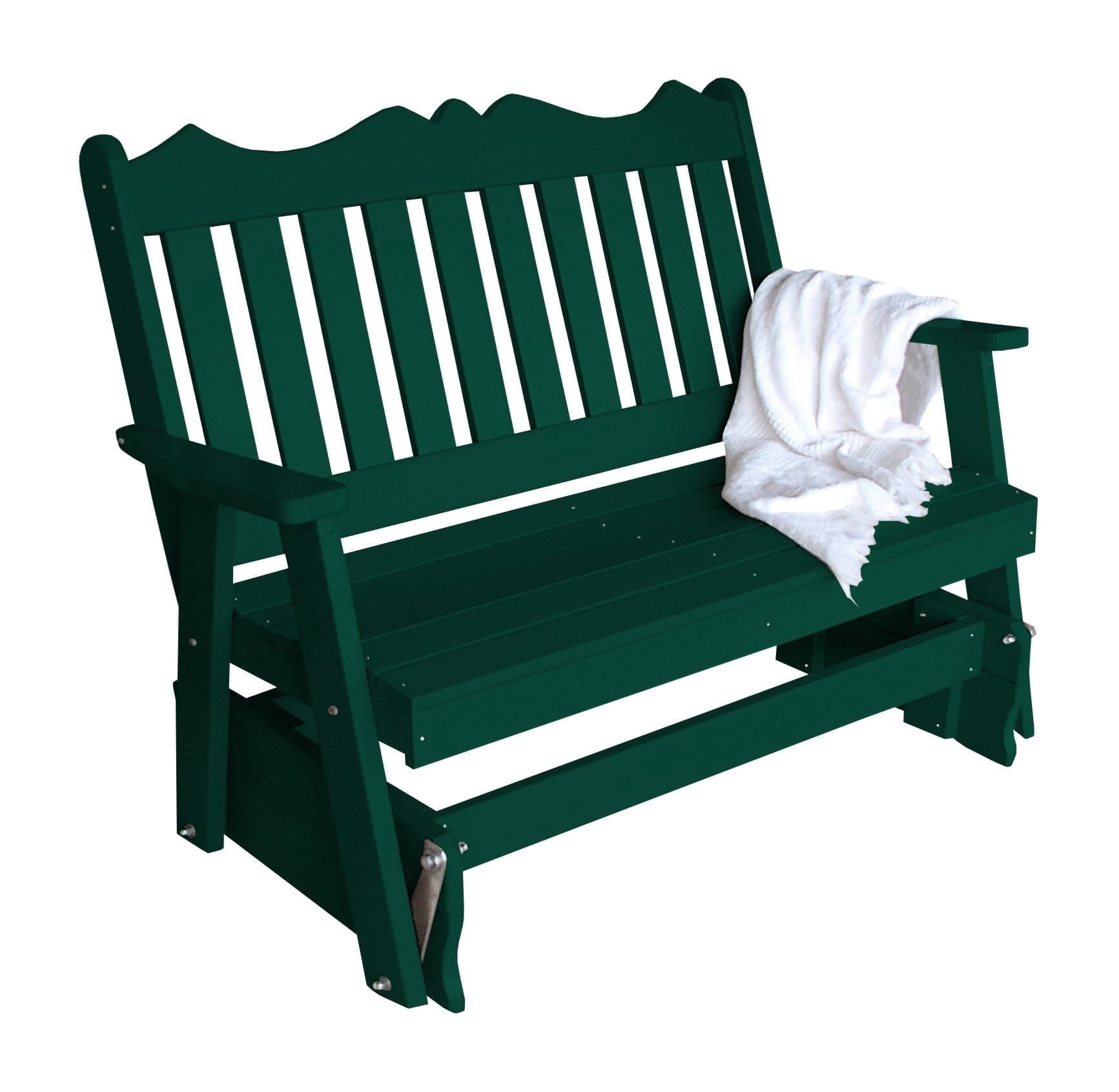 Keystone Amish Co. 5 Foot York Recycled Plastic Porch Glider, Turf ...