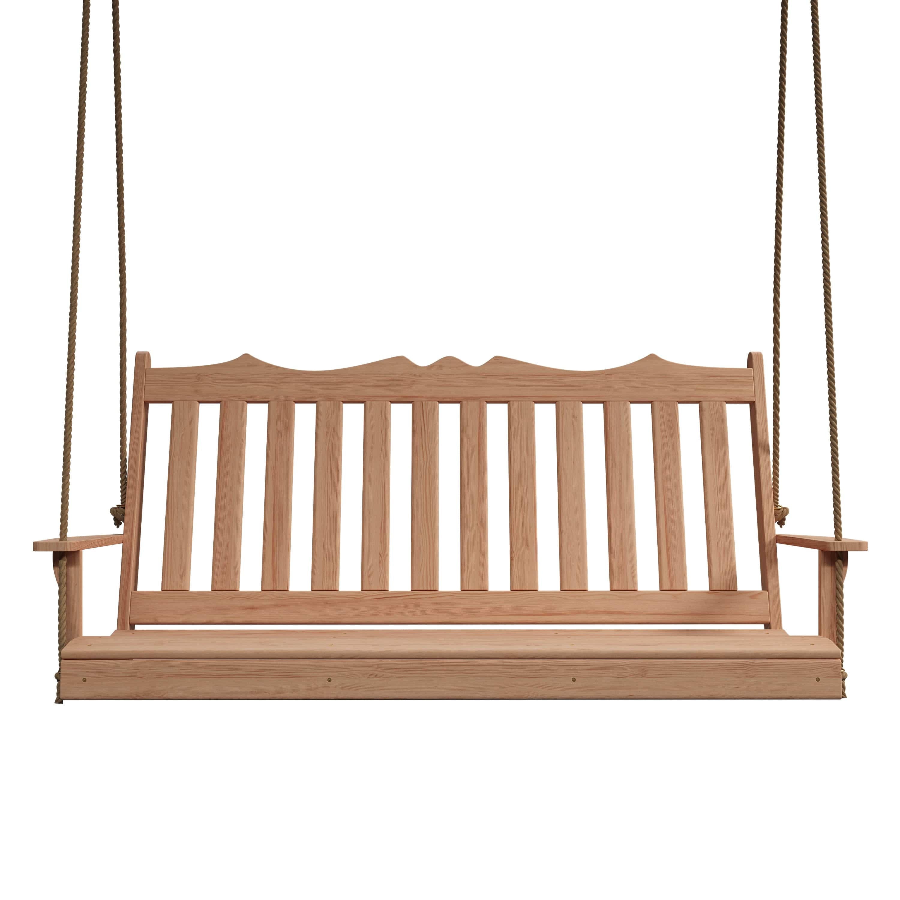 Keystone Amish Co. 5 Foot York Red Cedar Porch Swing, Unfinished ...