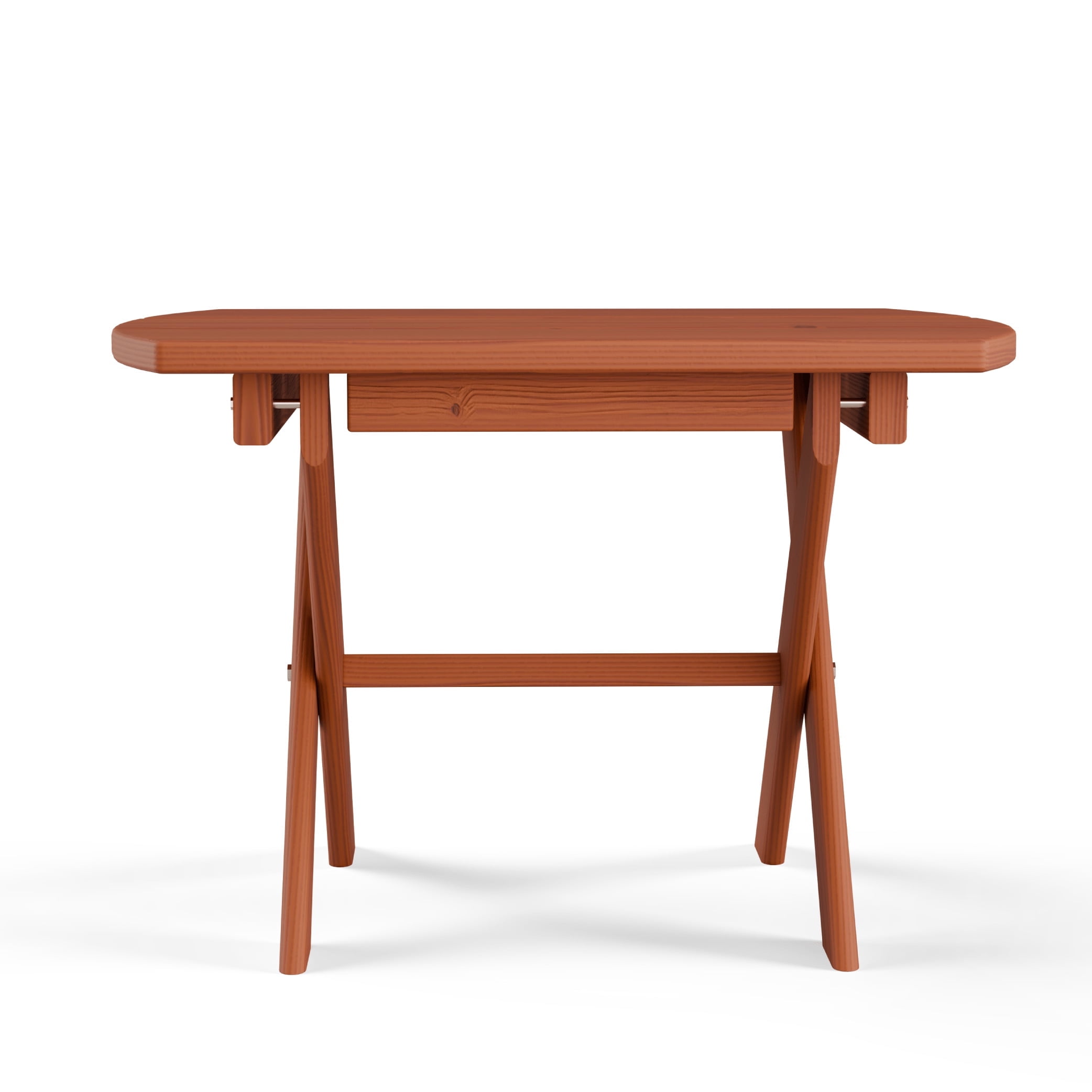 Keystone Amish Wooden Outdoor Folding Table in Cedar Stain - Accent ...