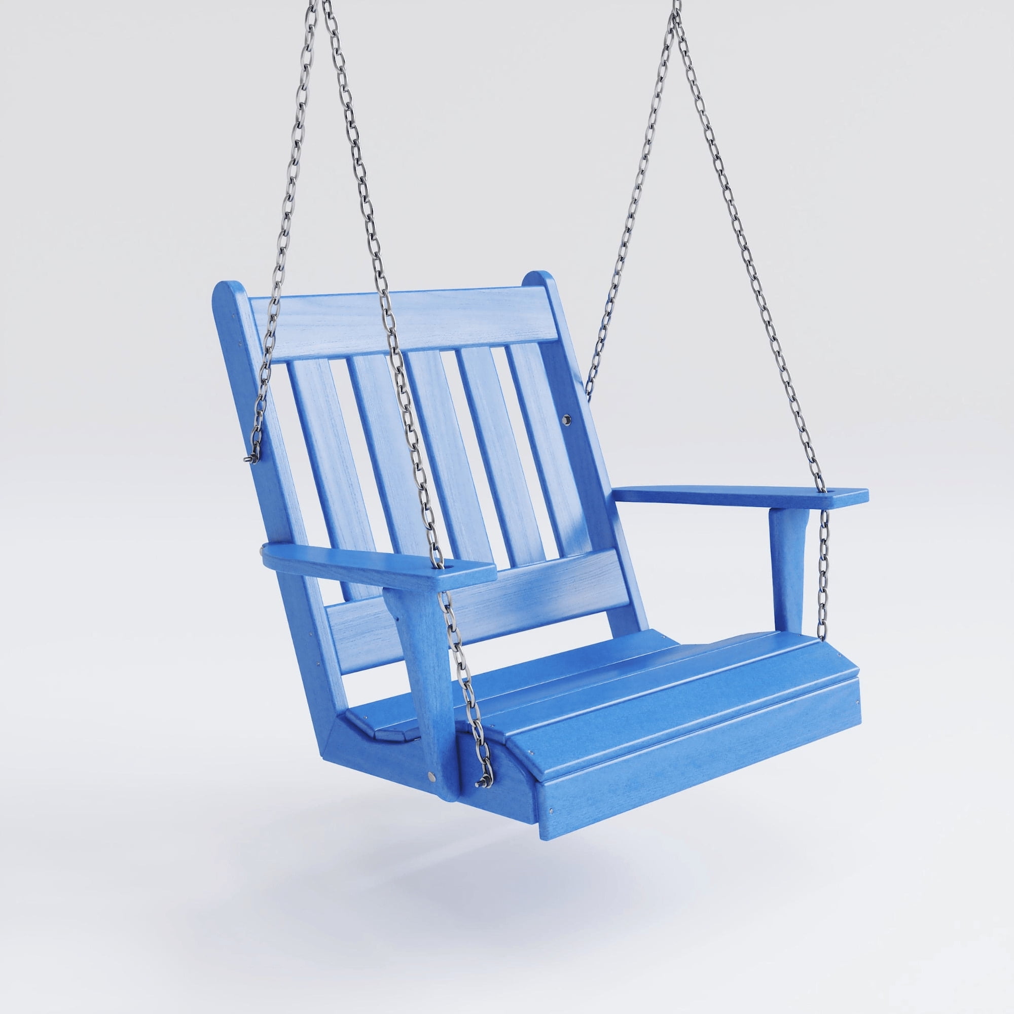 Keystone Amish Co. Franklin English Recycled Plastic Swing Chair, Blue ...