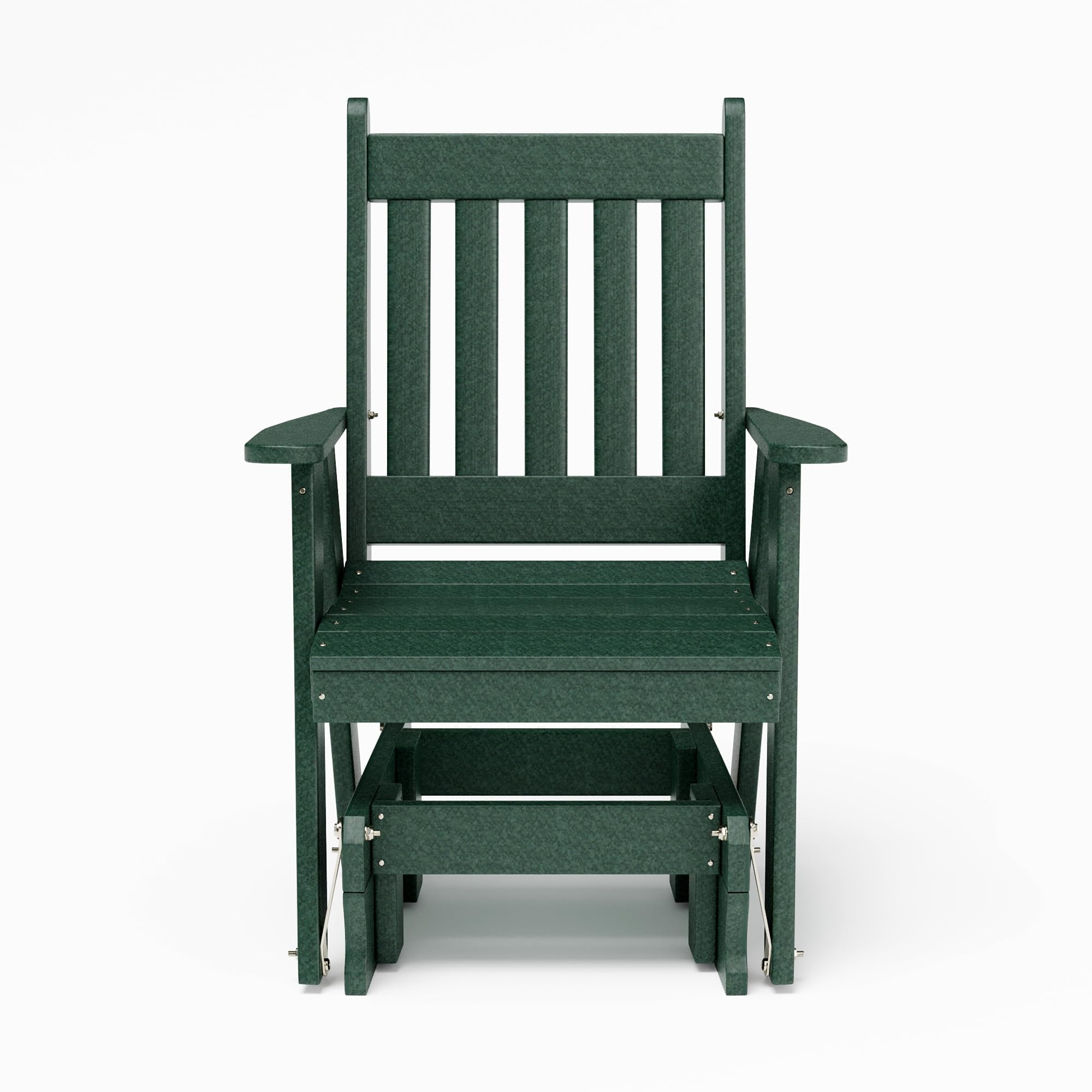 Keystone Amish Co. Franklin Recycled Plastic Glider Chair, Turf Green ...