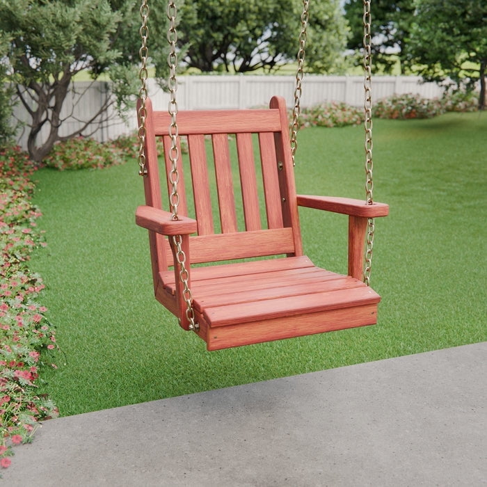 Keystone Amish Co. Franklin Red Cedar Swing Chair, Unfinished - Walmart.com
