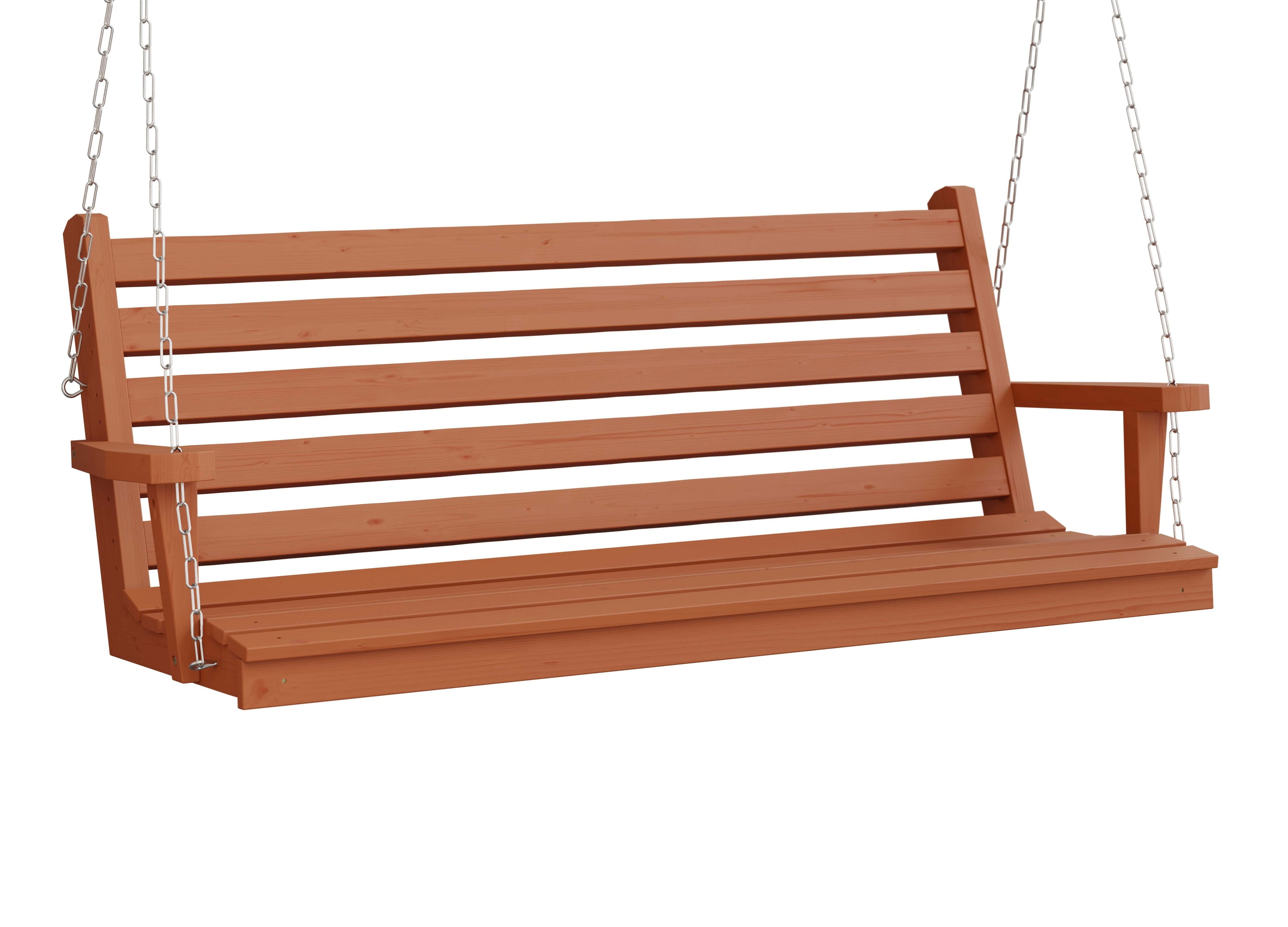 Keystone Amish Co. Maya Spruce Porch Swing, 5-Foot, Redwood Stain ...