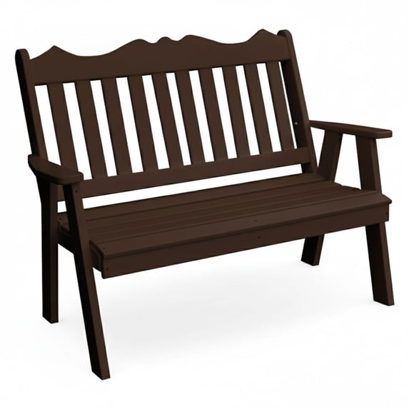 Keystone Amish Co. York Poly Composite Garden Bench, 5-Foot, Tudor ...