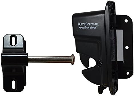 Keystone Black Zinc Diecast Metal 1-Sided Key-Lockable Gate Latch ...