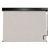 Keystone Fabrics Motorized PVC Outdoor Patio Sun Shade 6ft Wide (White ...