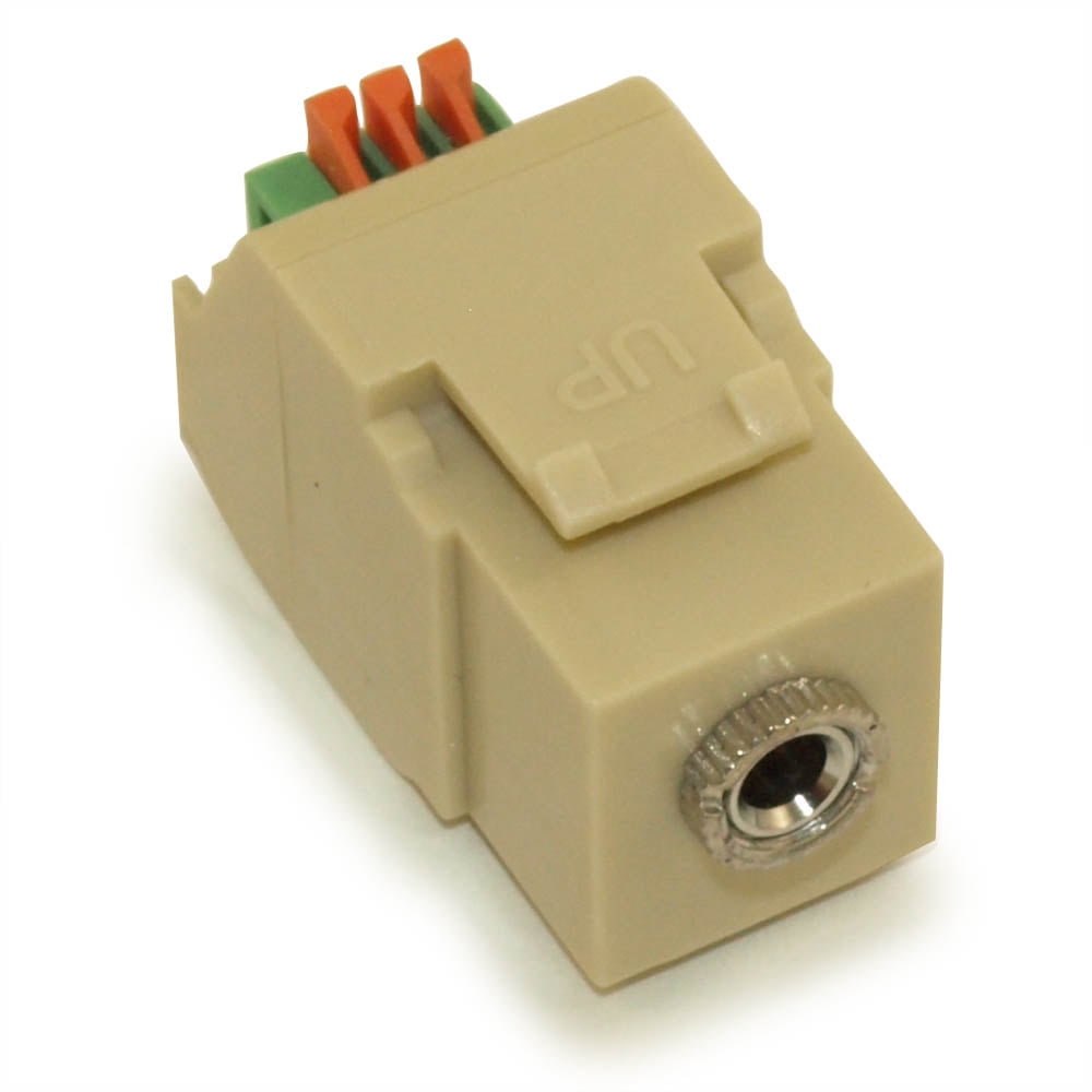 Keystone Jack Insert, BLOCK - 3.5mm Stereo Audio Block Connector, Ivory ...
