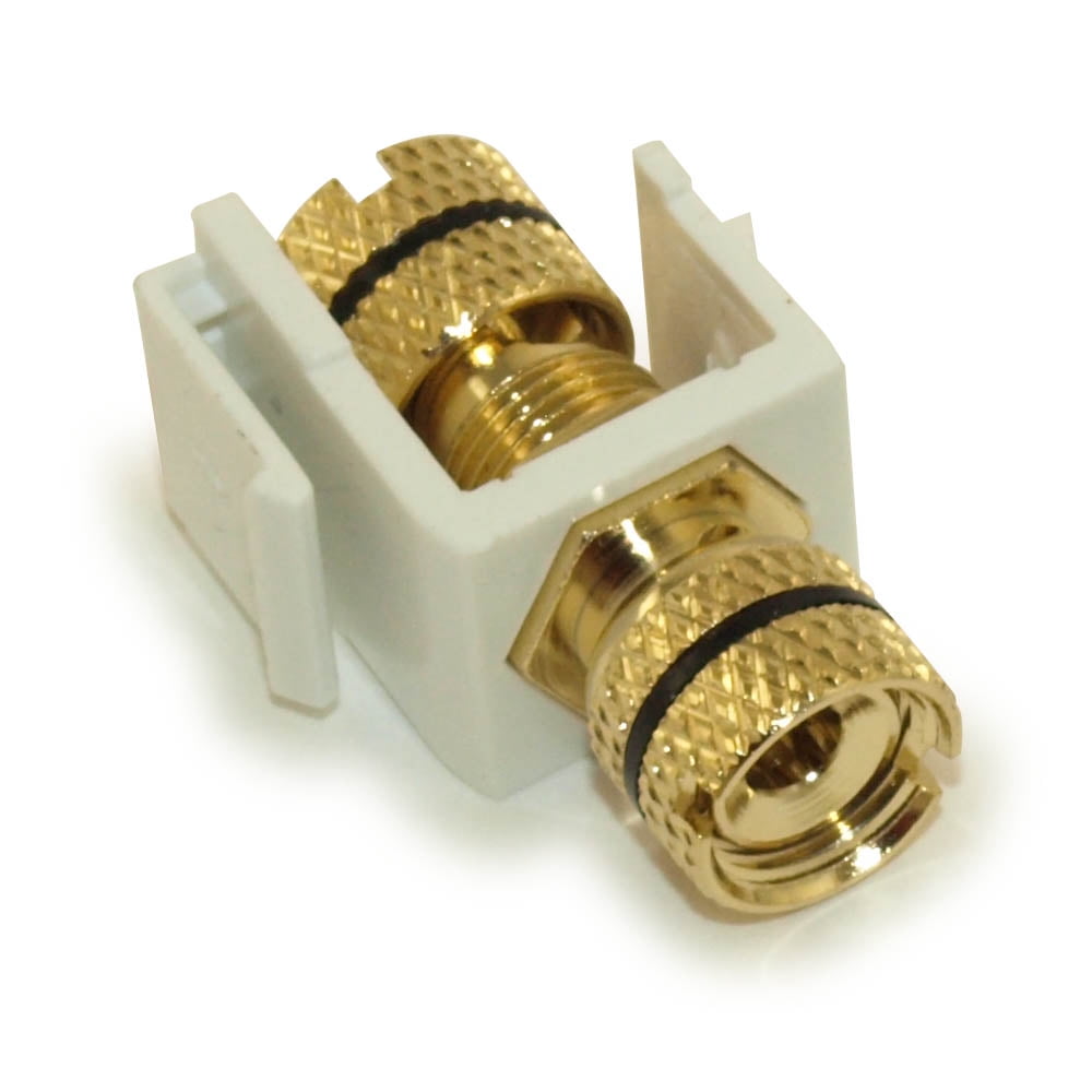 Keystone Jack Insert/Coupler: Speaker, Banana Plug type w/BLACK Ring ...