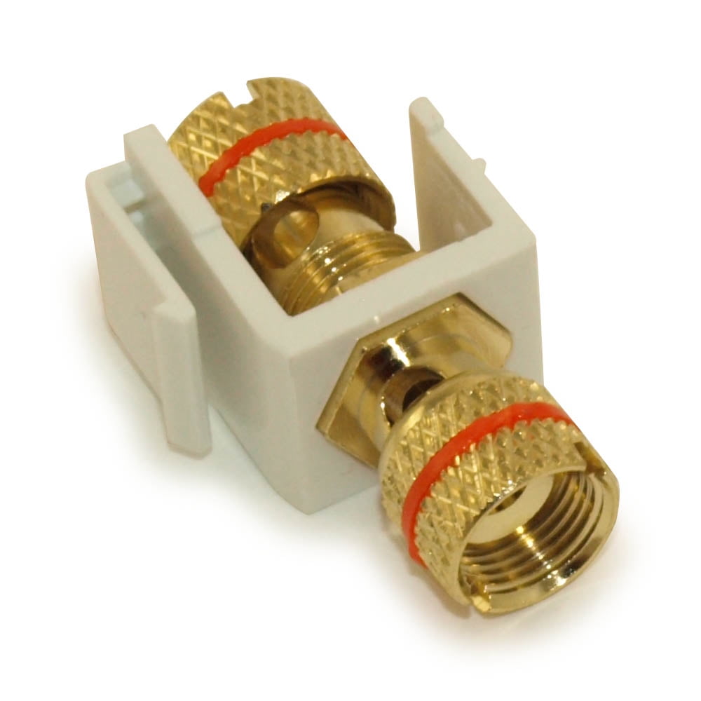Keystone Jack Insert/Coupler: Speaker, Banana Plug type w/RED Ring ...