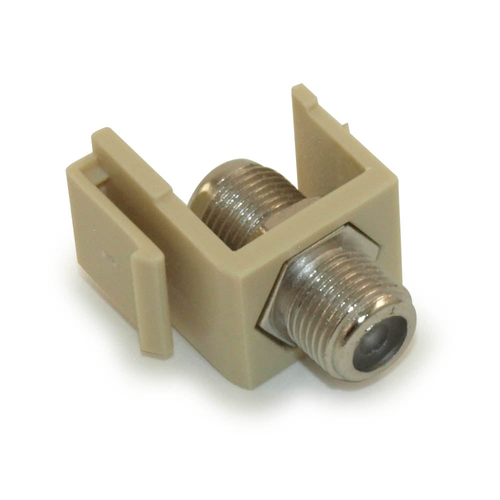 Keystone Jack Insert/Coupler Type: Coax F-Type / RG-6 or RG-59, Ivory ...