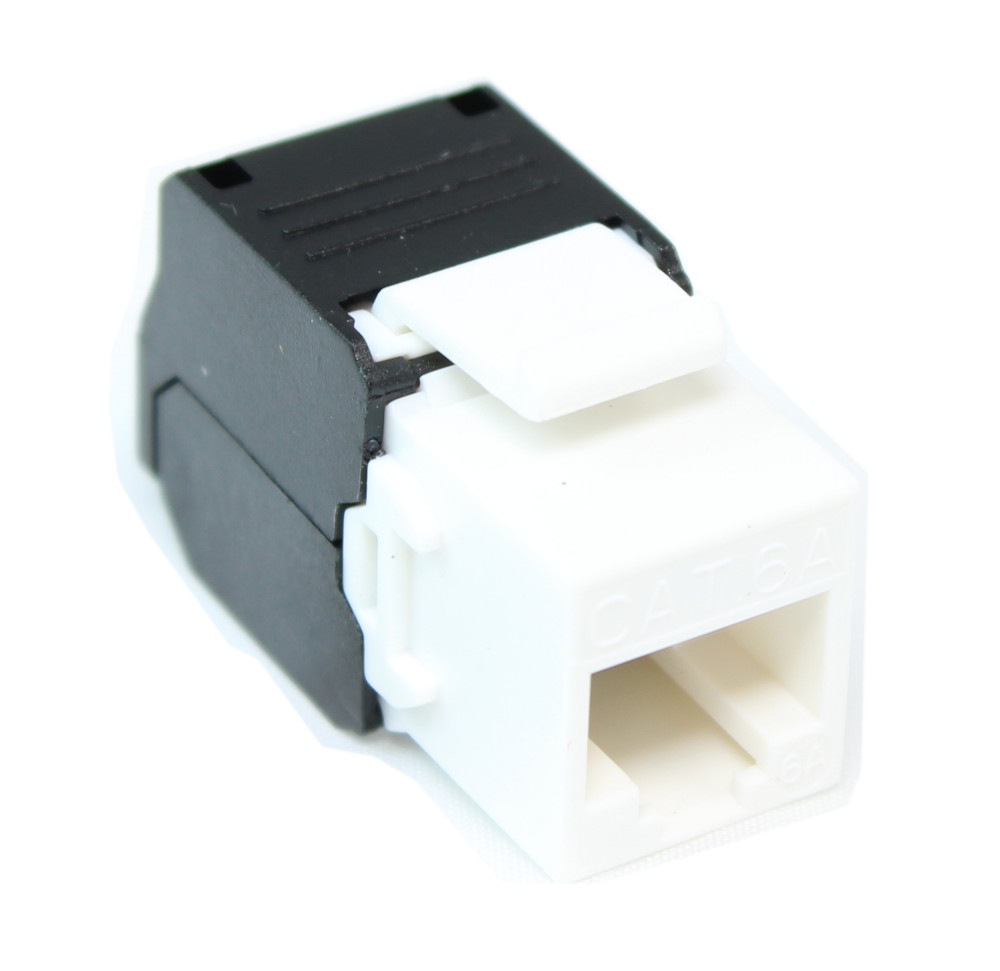 Keystone Jack Insert/Punch-down - Cat 6A RJ45 Networking, White ...