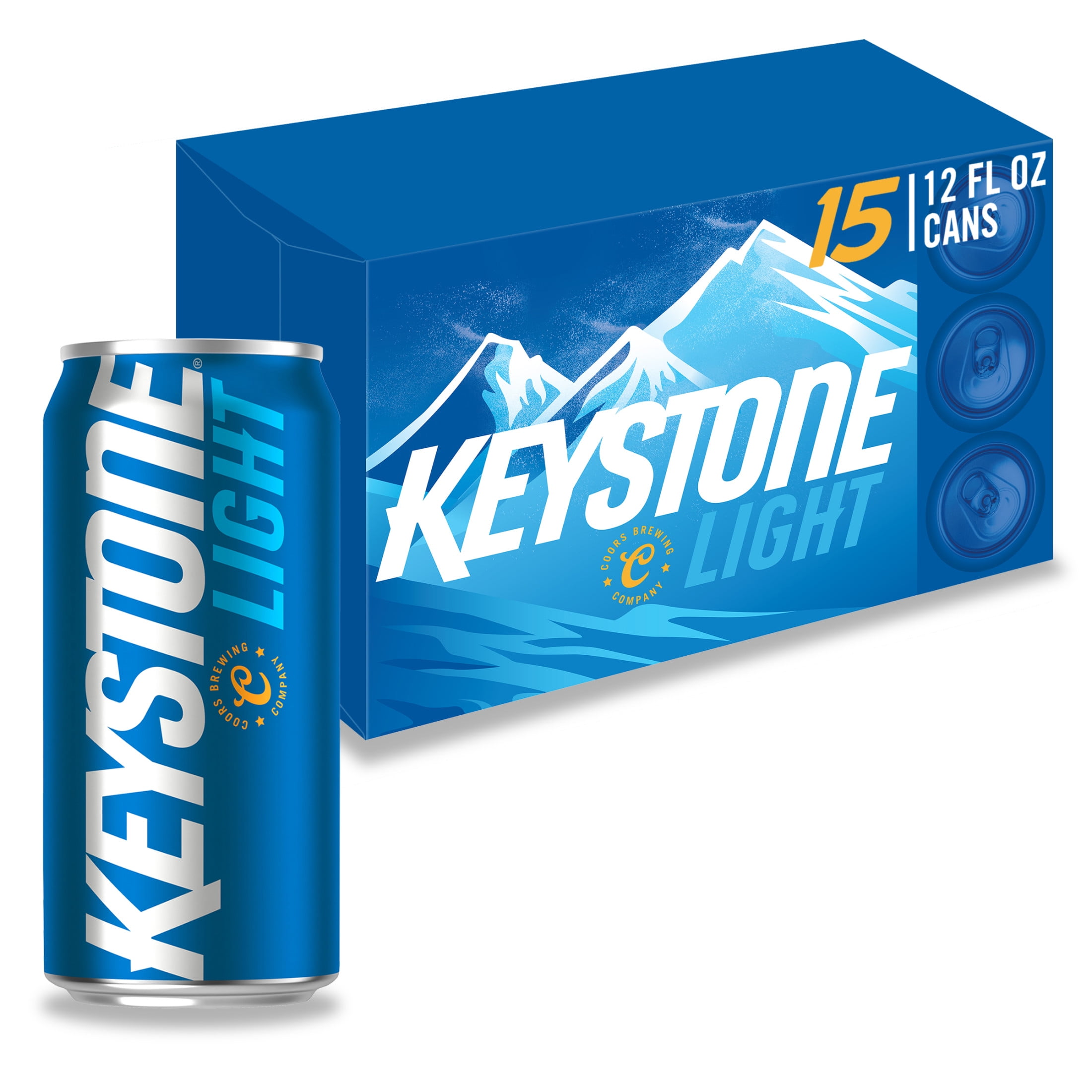 Keystone Light Beer, 15 Pack, 12 fl oz Aluminum Cans, 4.1% ABV ...