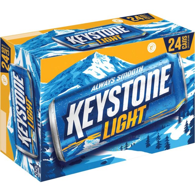 Keystone Light Beer, 24 Pack, 12 fl oz Aluminum Cans, 4.1% ABV ...
